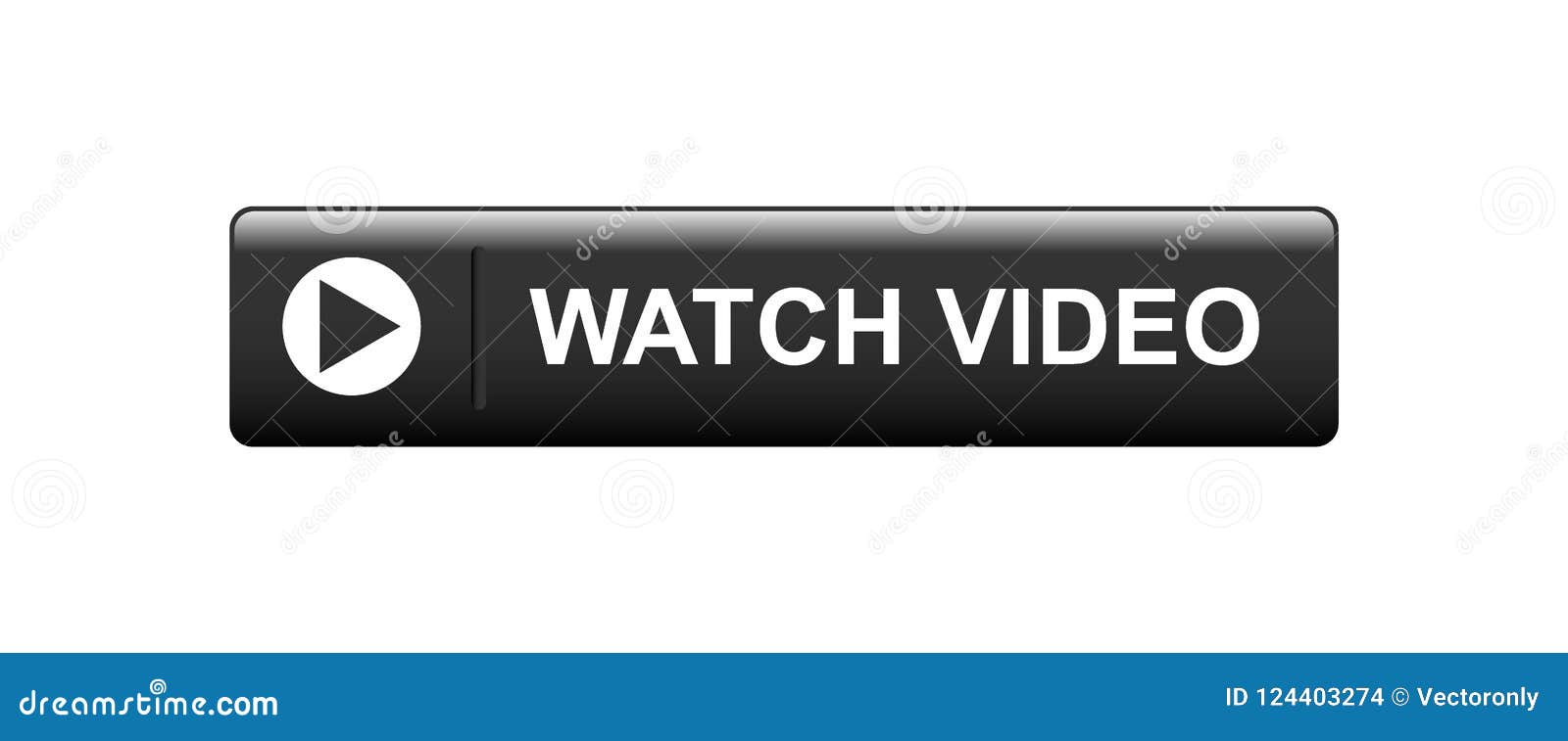 Watch video button stock illustration. Illustration of color - 124403274
