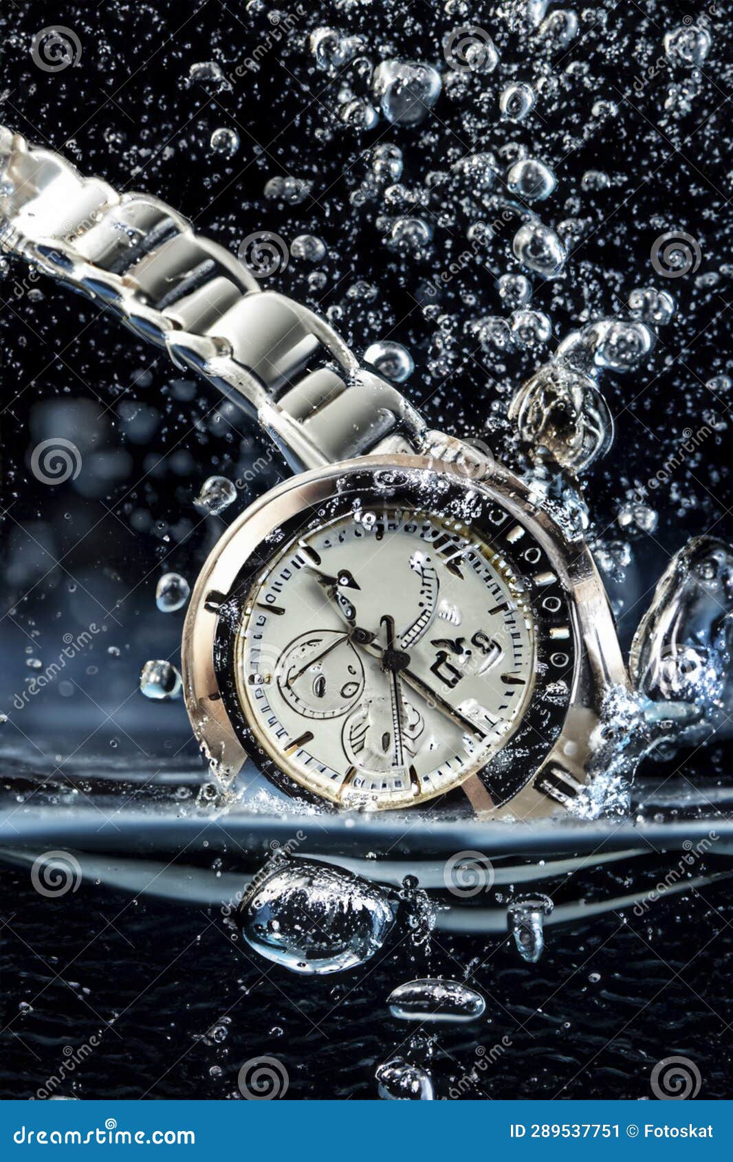 Watch and Water stock illustration. Illustration of bubbles - 289537751