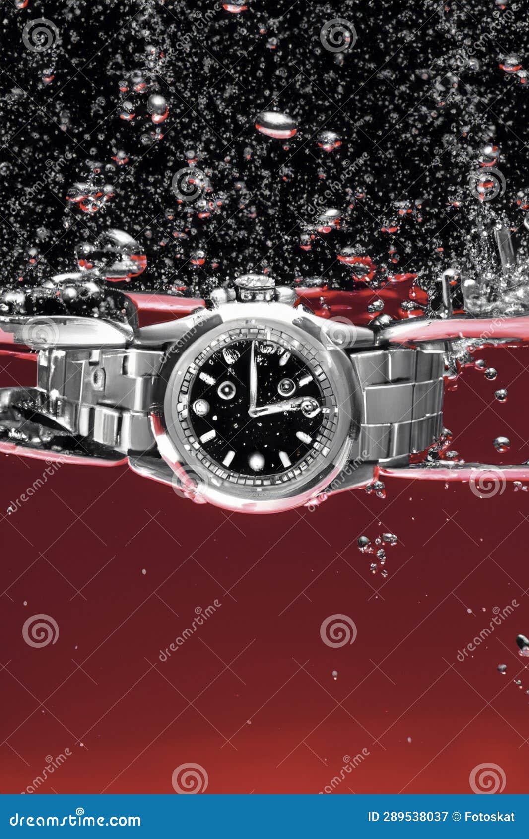 Watch and Water stock illustration. Illustration of glass - 289538037
