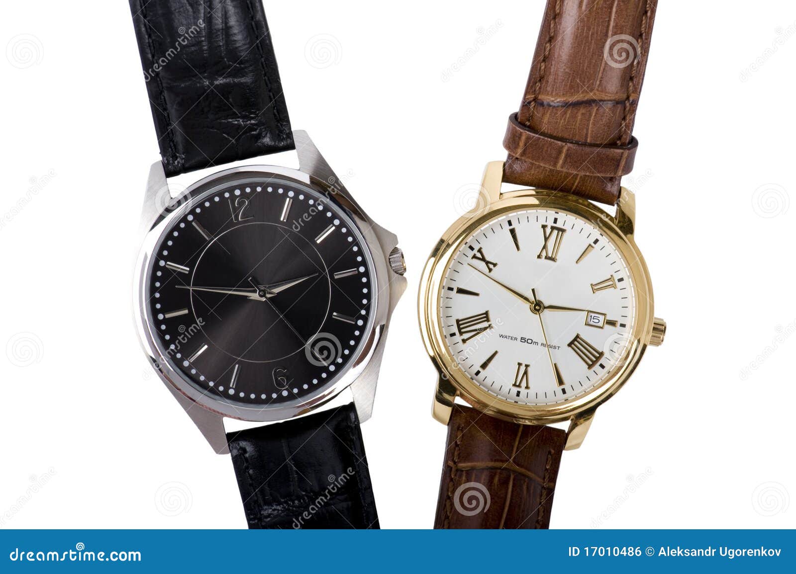 Watch on white background stock photo. Image of steel - 17010486