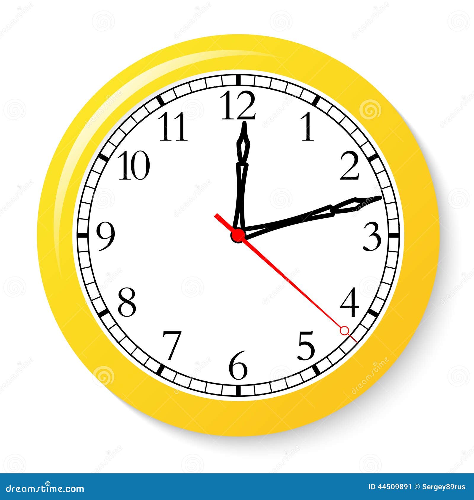 Watch on a White Background. Stock Vector - Illustration of black ...