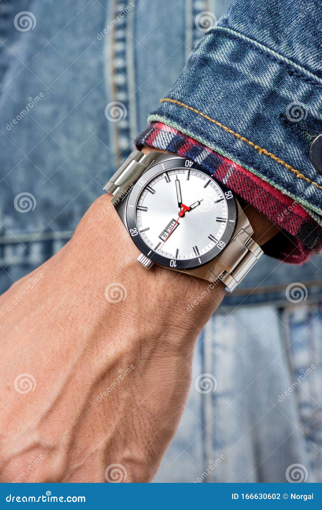 Watch on the wrist stock photo. Image of appointment - 166630602