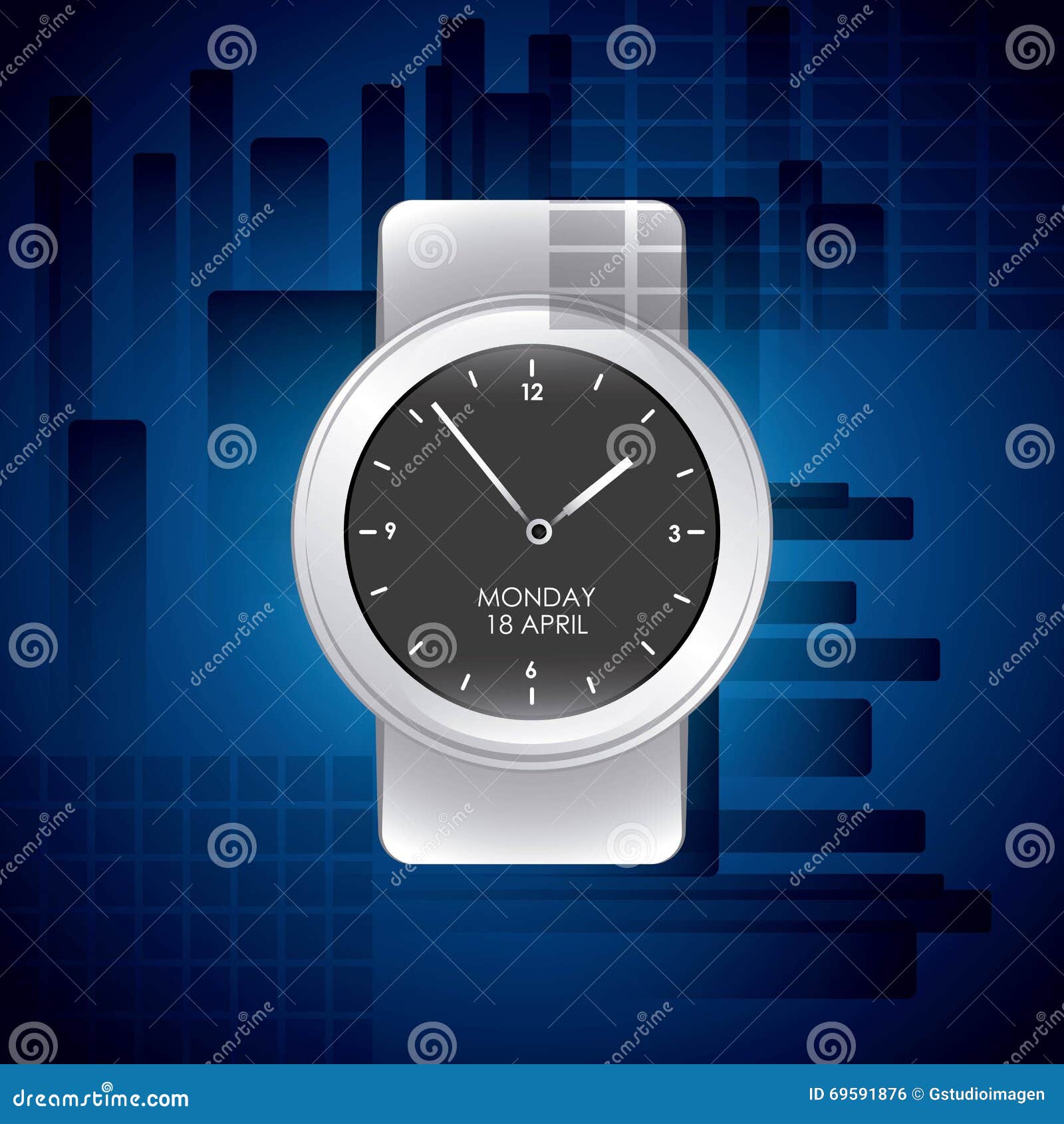 Watch wrist design stock illustration. Illustration of background ...