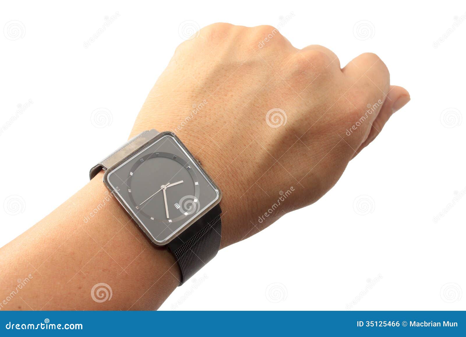 Watch on wrist stock photo. Image of business, classic - 35125466