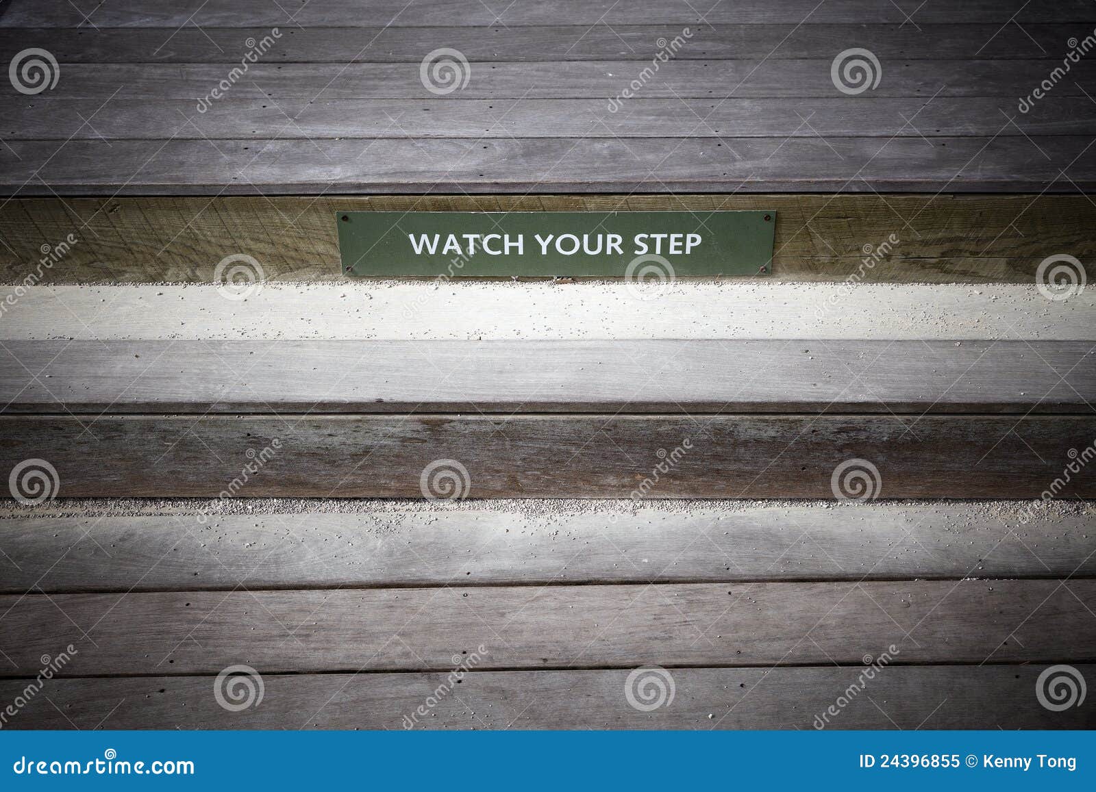 Watch Your Step Sign Or Sticker On Locked Door Royalty-Free Stock Image ...