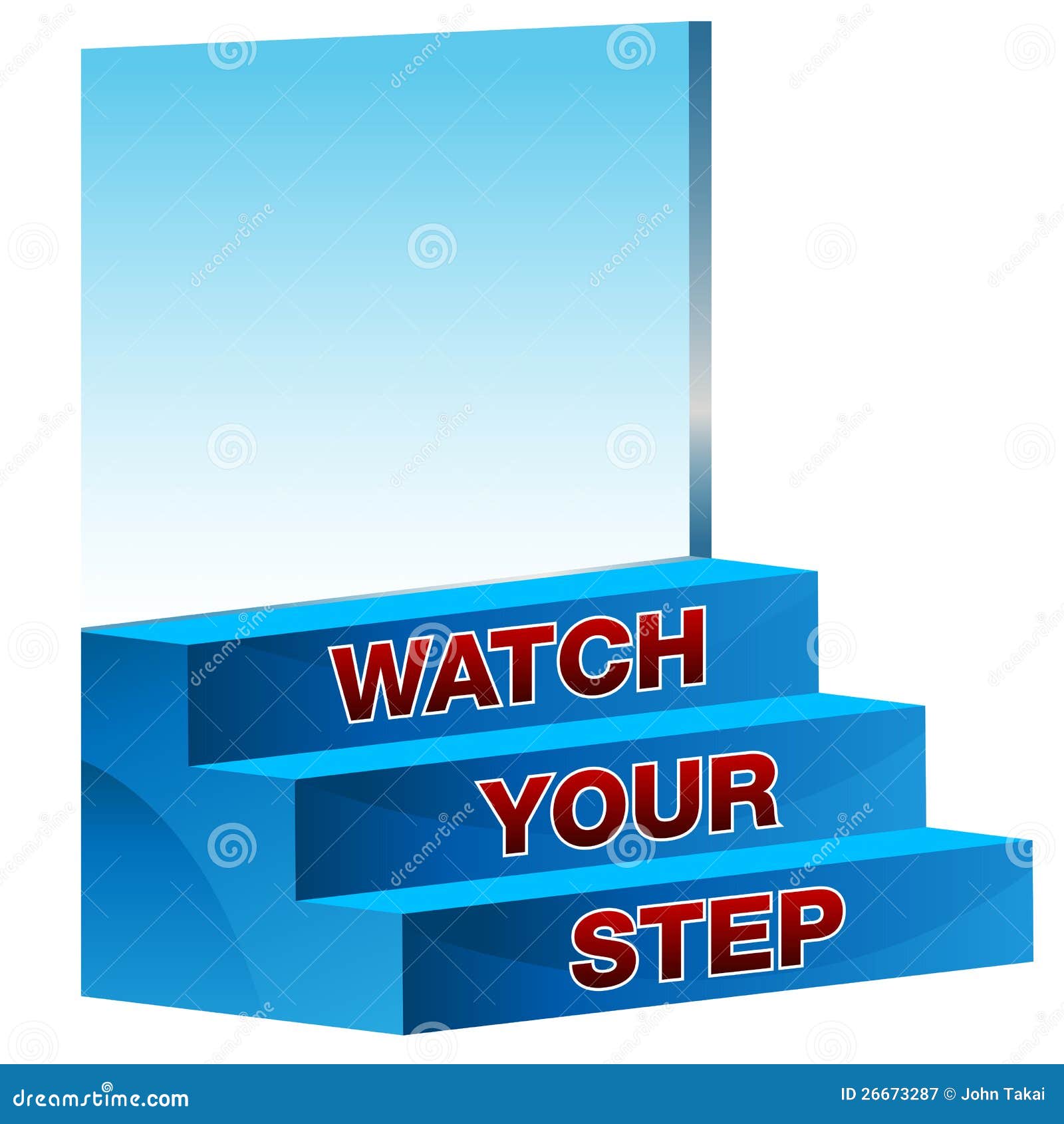 Watch Your Step Icon stock vector. Illustration of text - 26673287