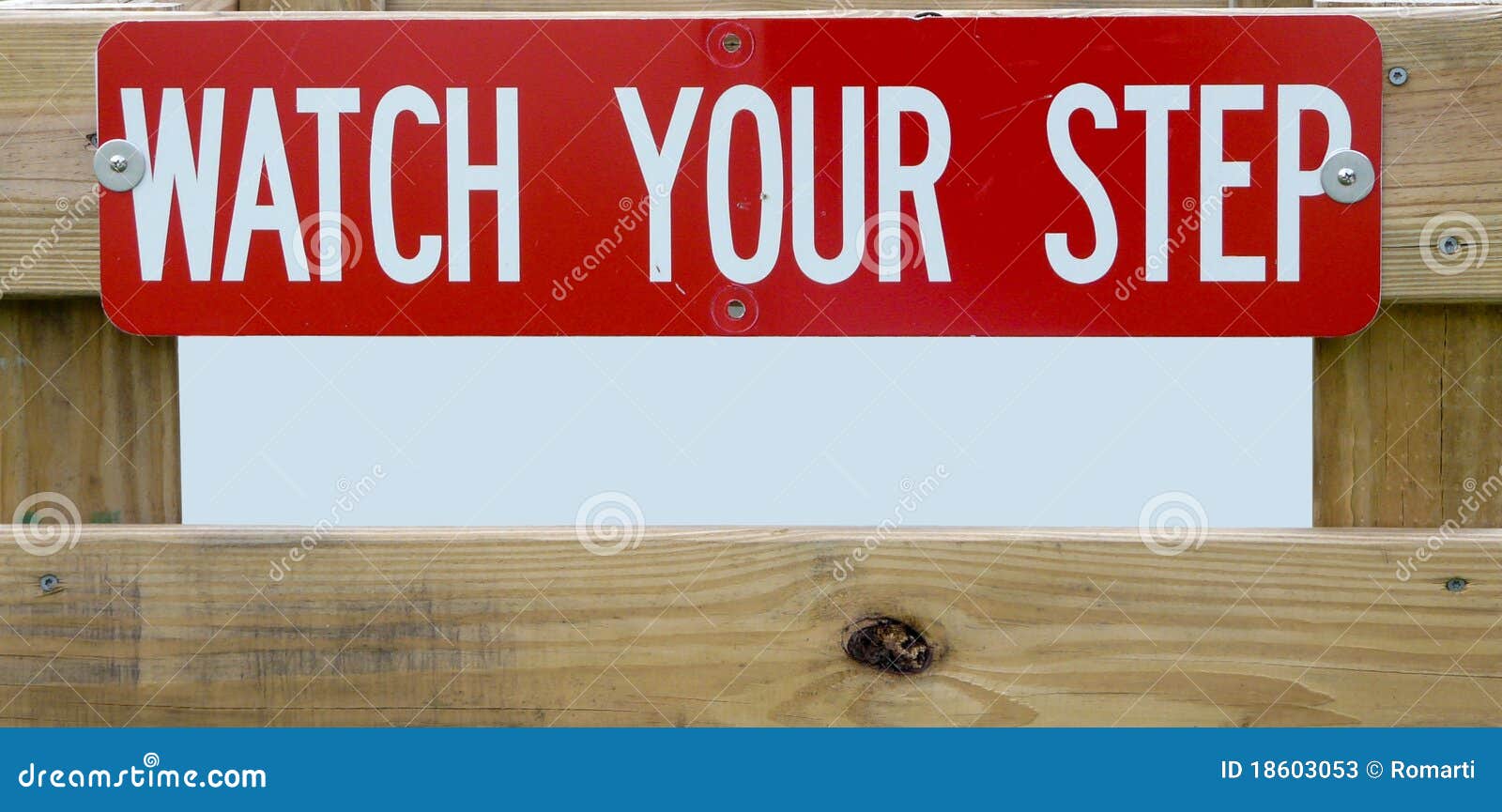 Watch Your Step Sign stock image. Image of plaque, board - 18603053