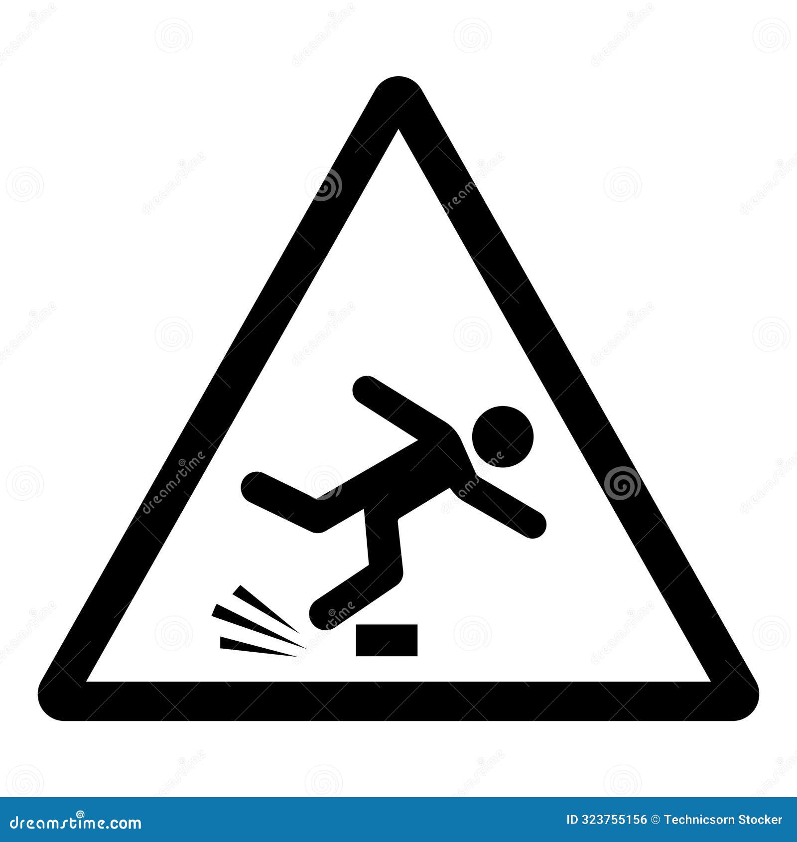 Watch Your Step Symbol Sign,Vector Illustration, Isolated on White ...