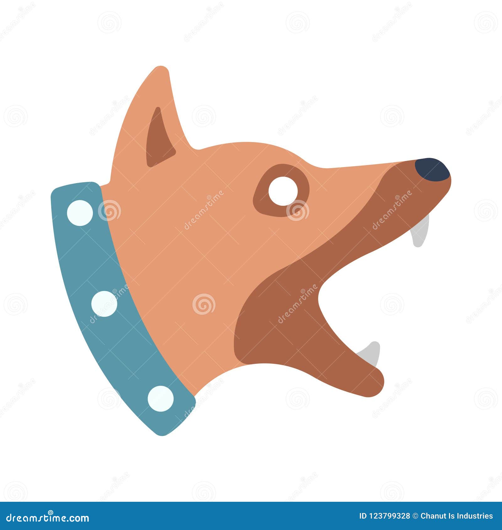 Watchdog flat illustration stock vector. Illustration of guard - 123799328