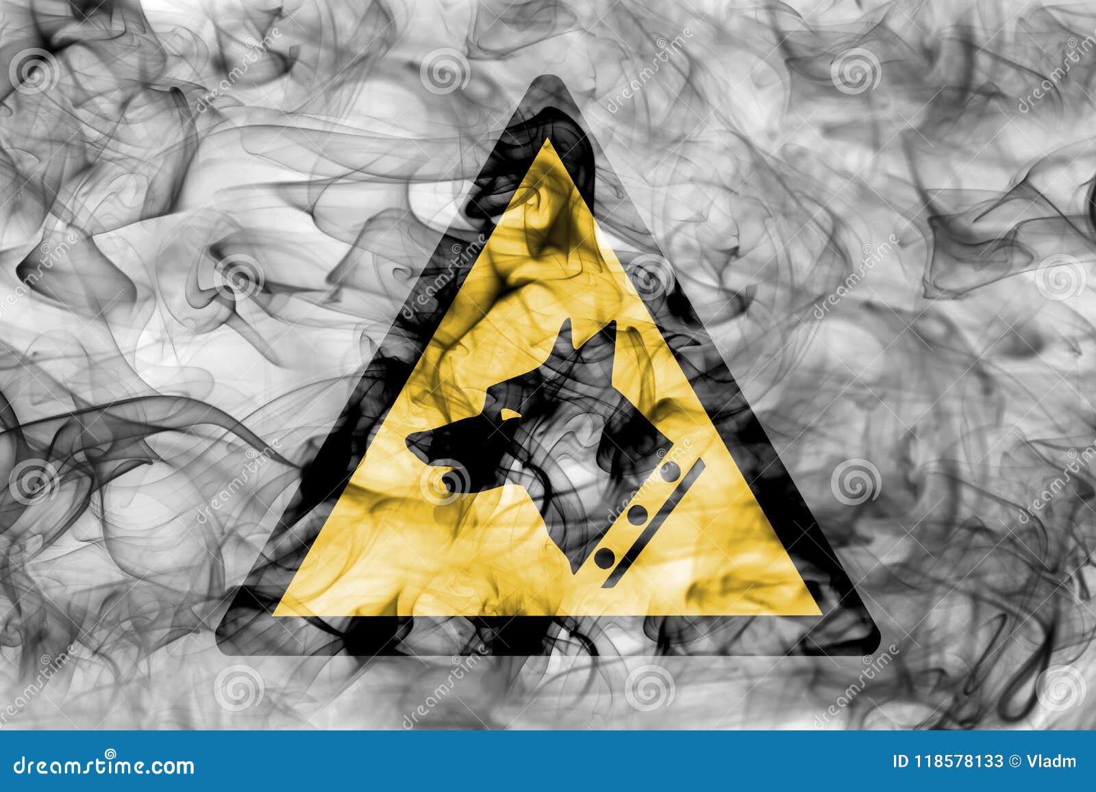 Watchdog Hazard Warning Smoke Sign. Triangular Warning Hazard Si Stock ... Watchdog Hazard Warning Smoke Sign. Triangular Warning Hazard Si Stock ...