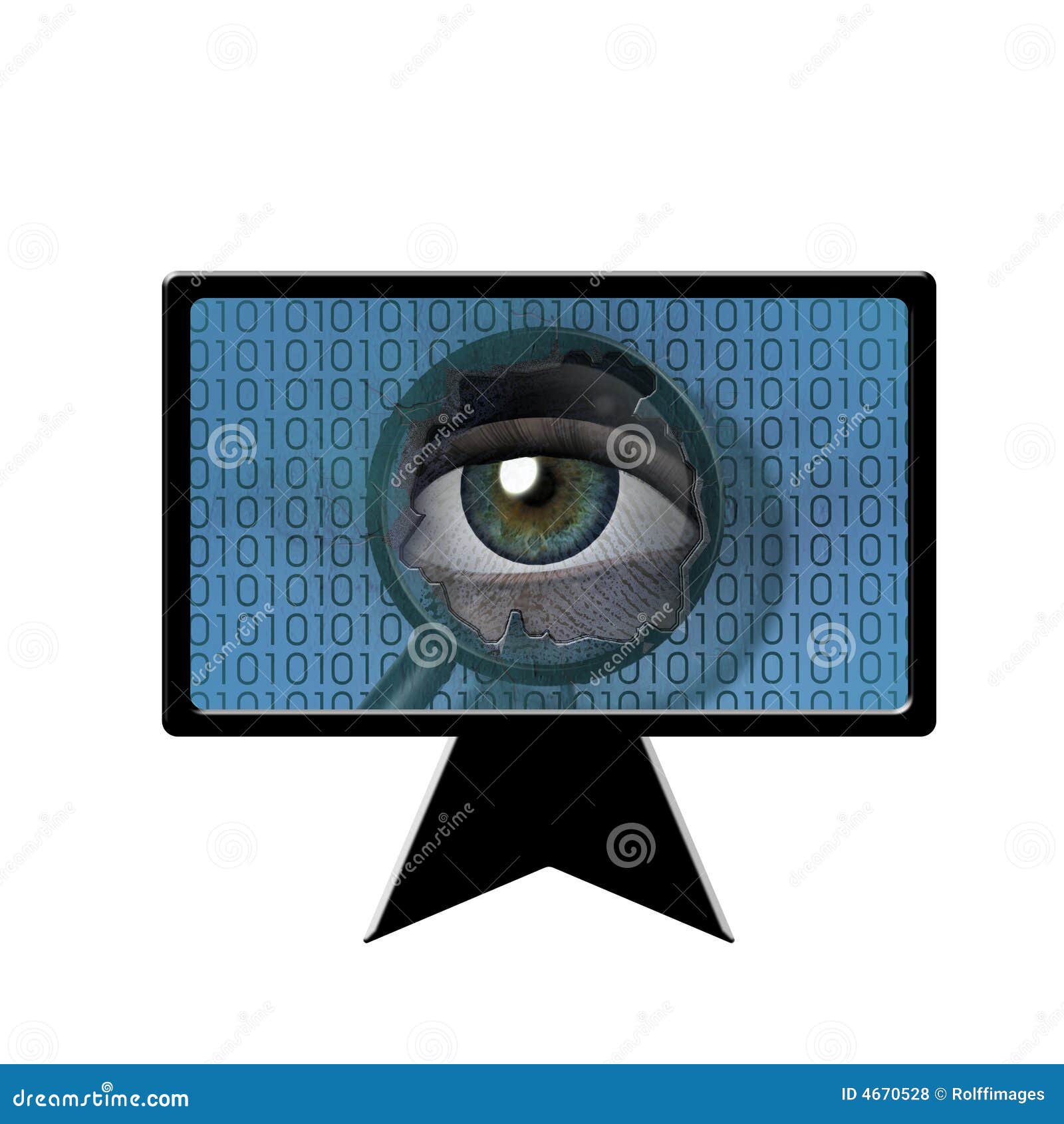 Watcher stock illustration. Illustration of blue, stare - 4670528