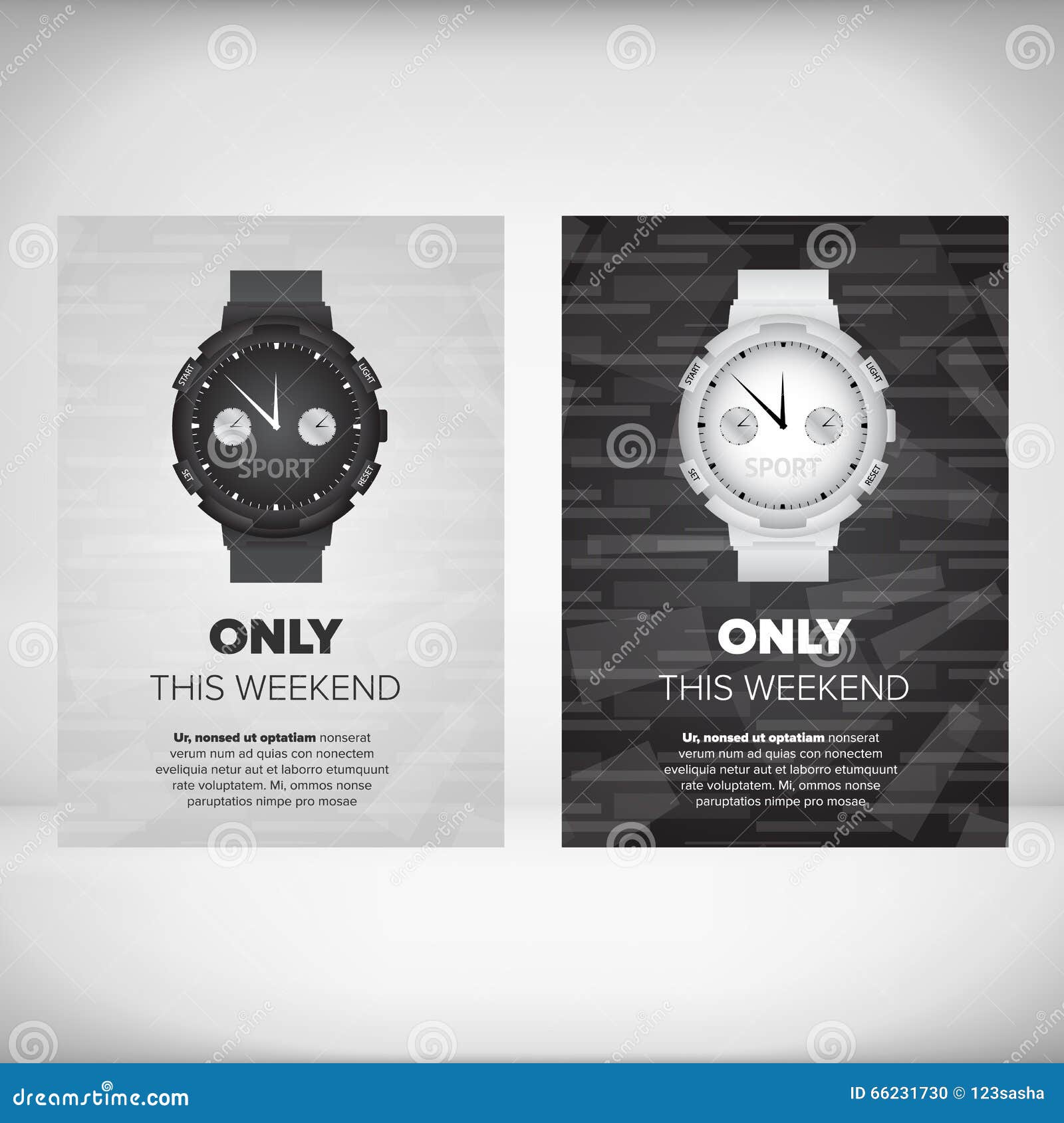 Watches flayer design stock vector. Illustration of vector - 66231730