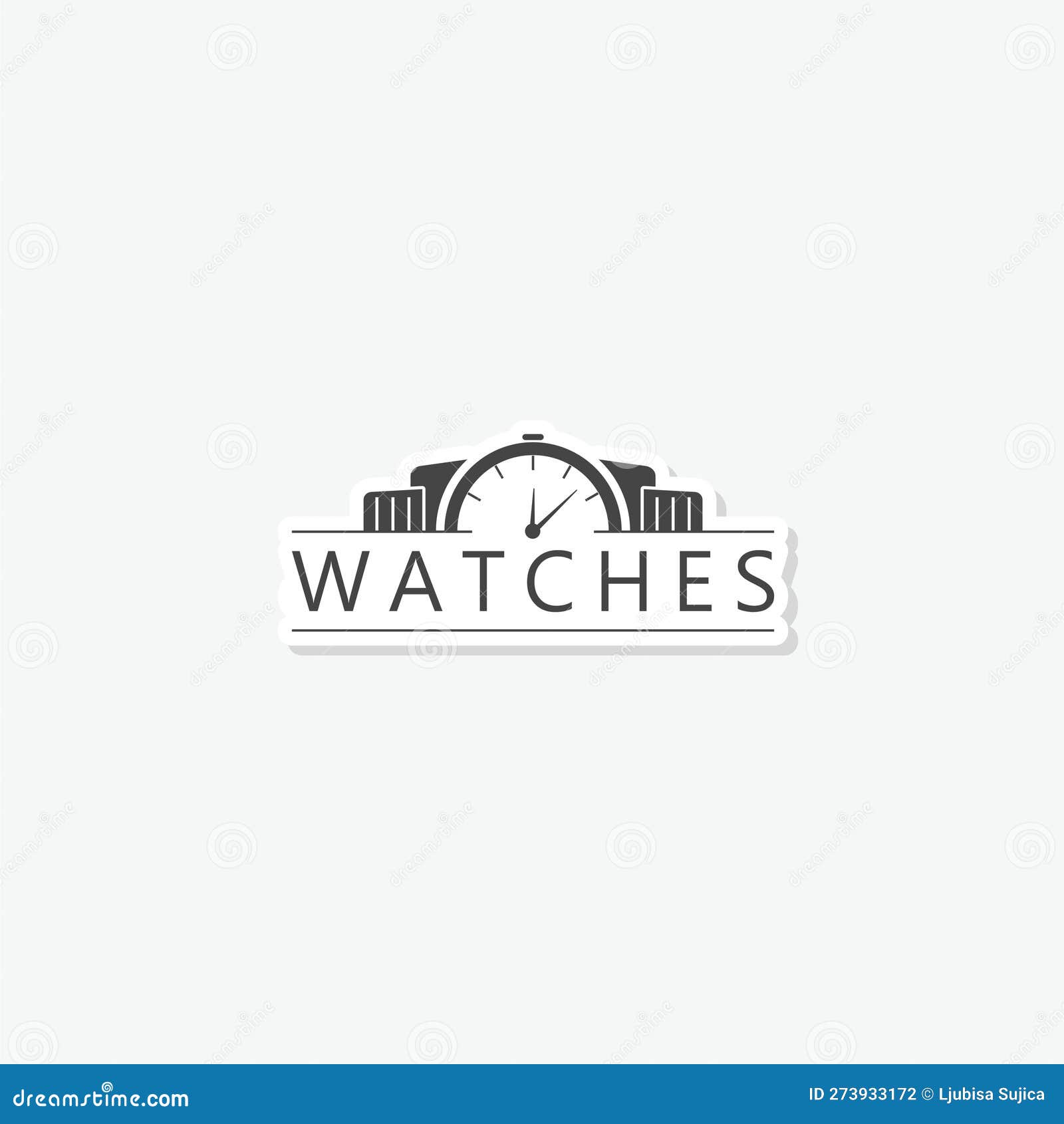 Watches Frame Logo Sticker Icon Stock Vector - Illustration of hour ...