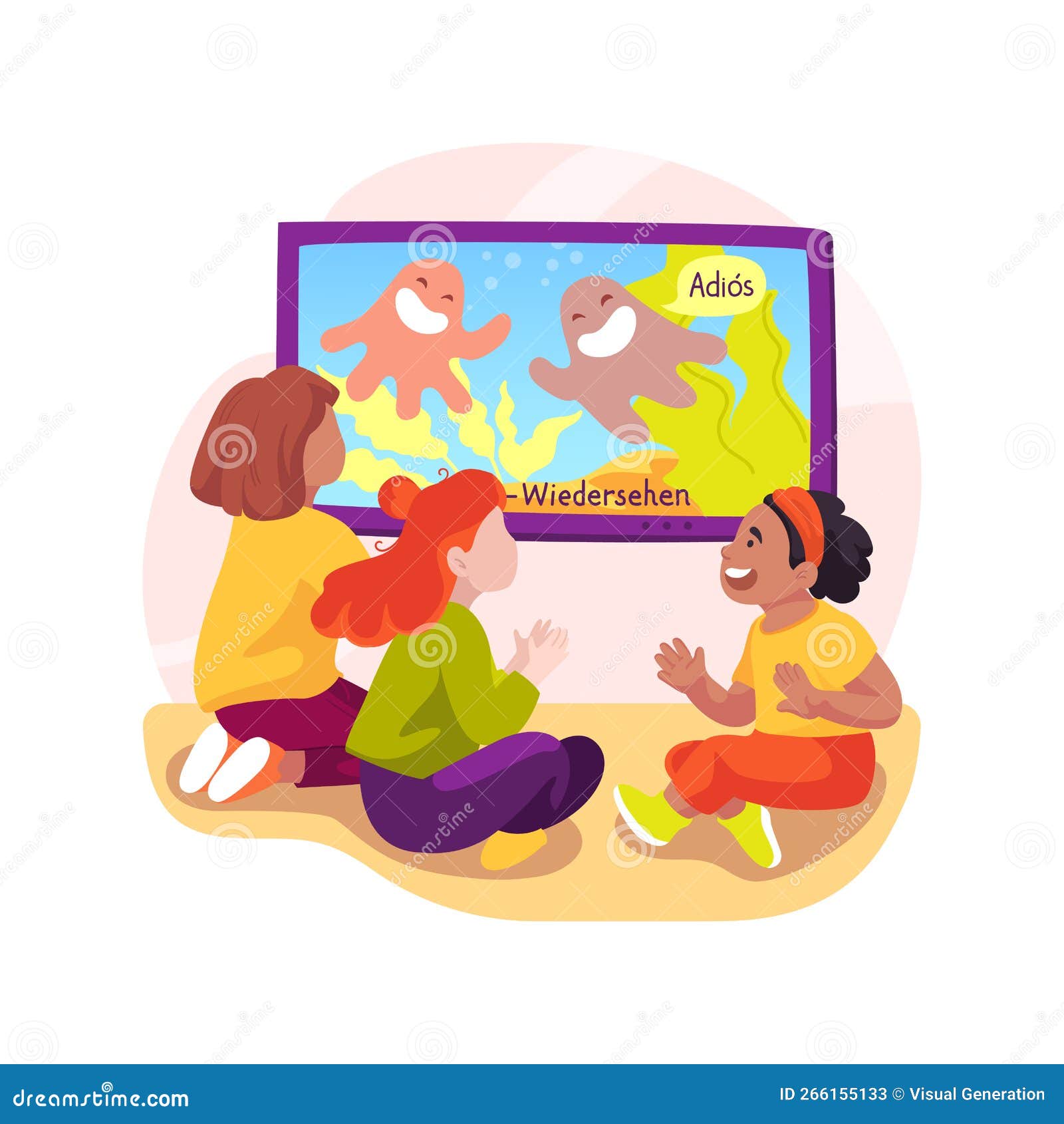 Language Immersion School Isolated Cartoon Vector Illustration Set ...