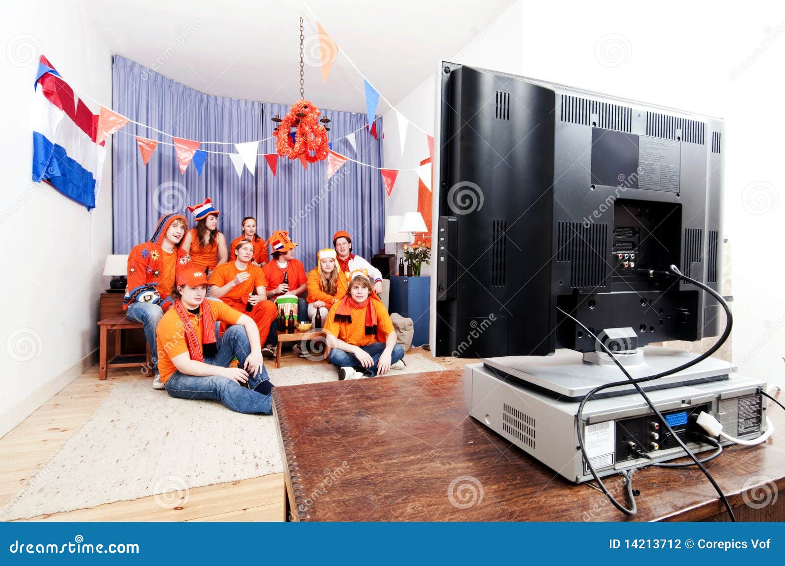 Watching the game at home stock photo. Image of national - 14213712