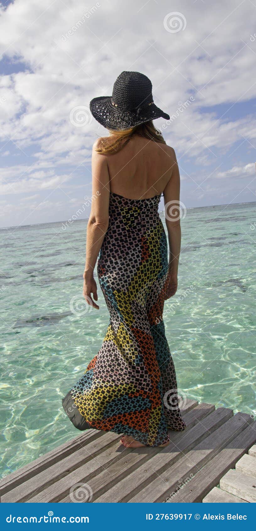Watching the ocean stock image. Image of island, female - 27639917