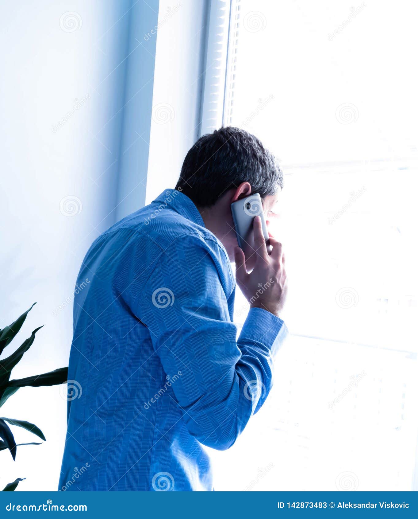 Watching through an Office Window Stock Image - Image of person ...