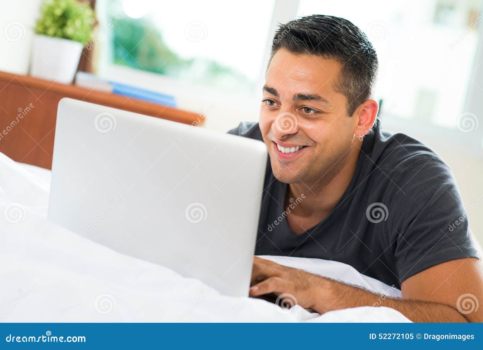 Watching Something on Laptop Stock Image - Image of communication ...