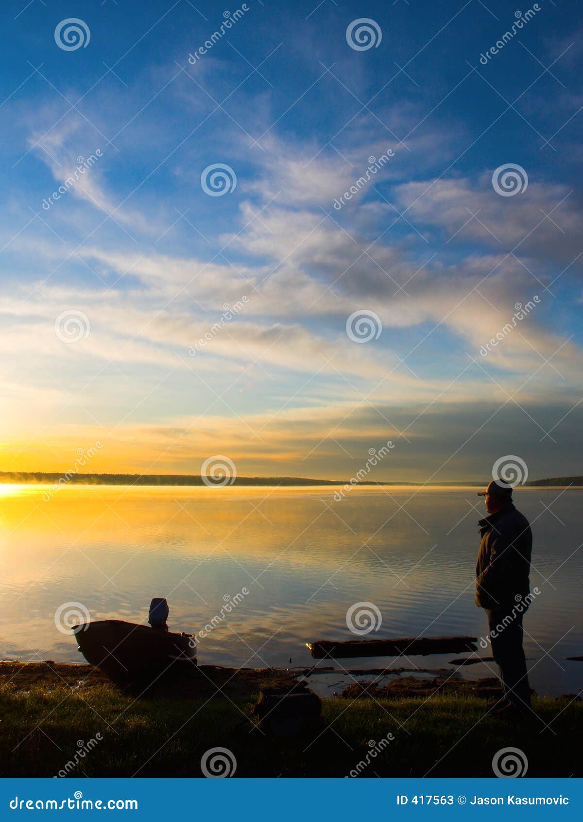 Watching the Sunrise stock image. Image of pretty, lake - 417563