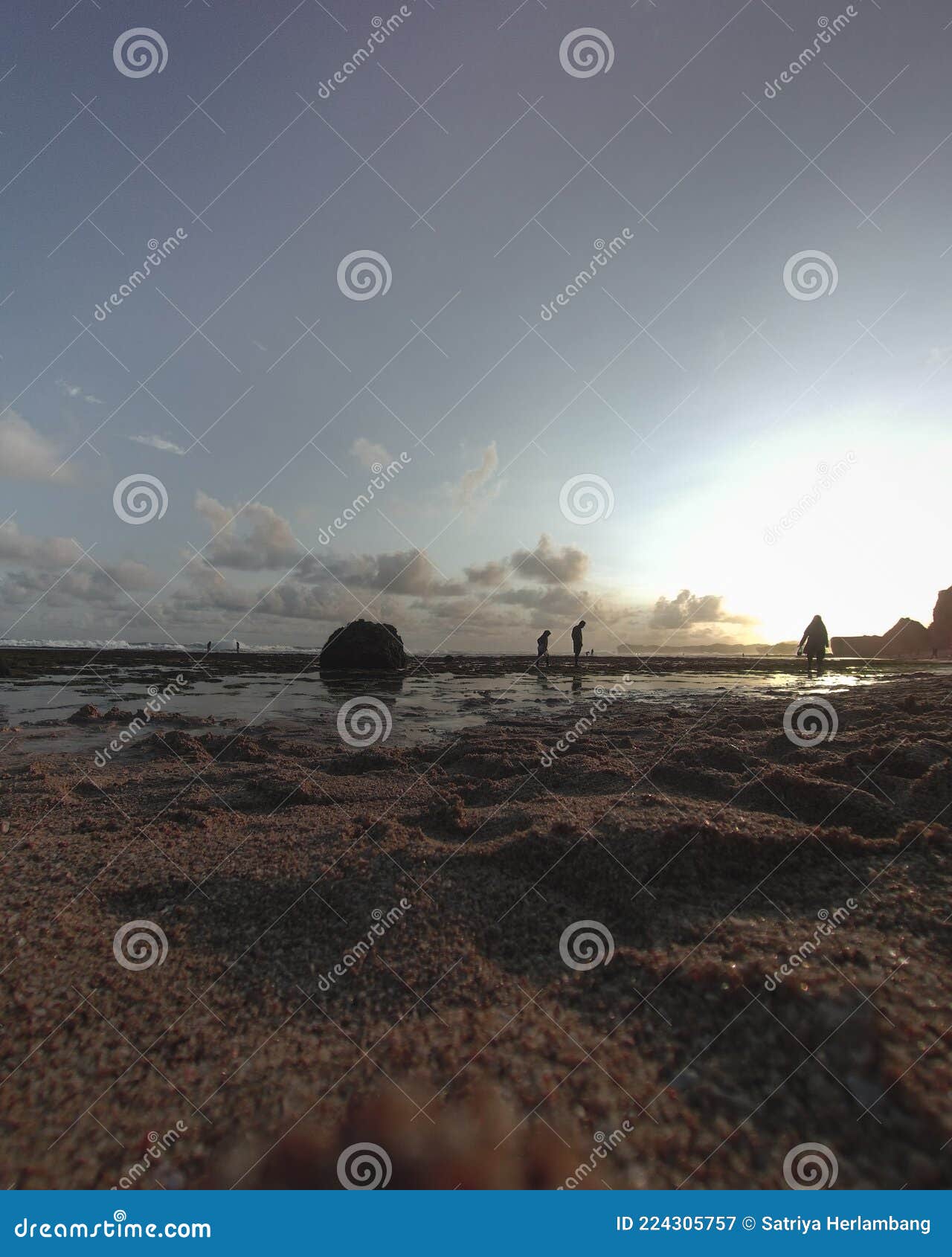 Watching the Sunset on the Beach Stock Image - Image of shore, coast ...