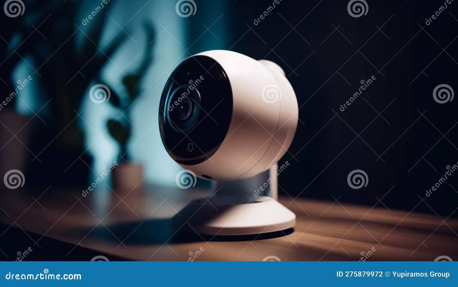 Watching Surveillance Camera on Computer Monitor Indoors Generated by ...