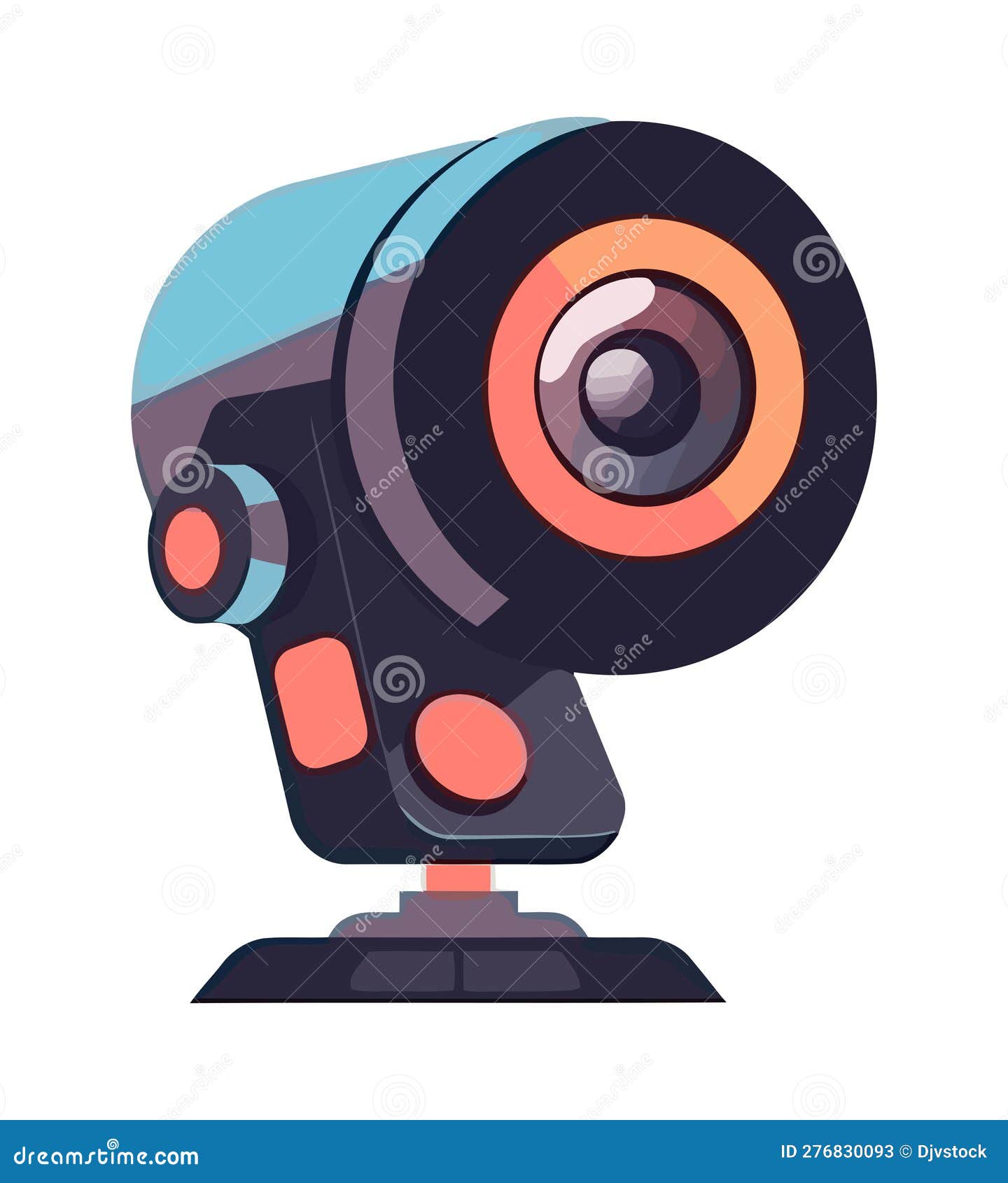 Watching Surveillance Camera Icon on Modern Backdrop Stock Vector ...