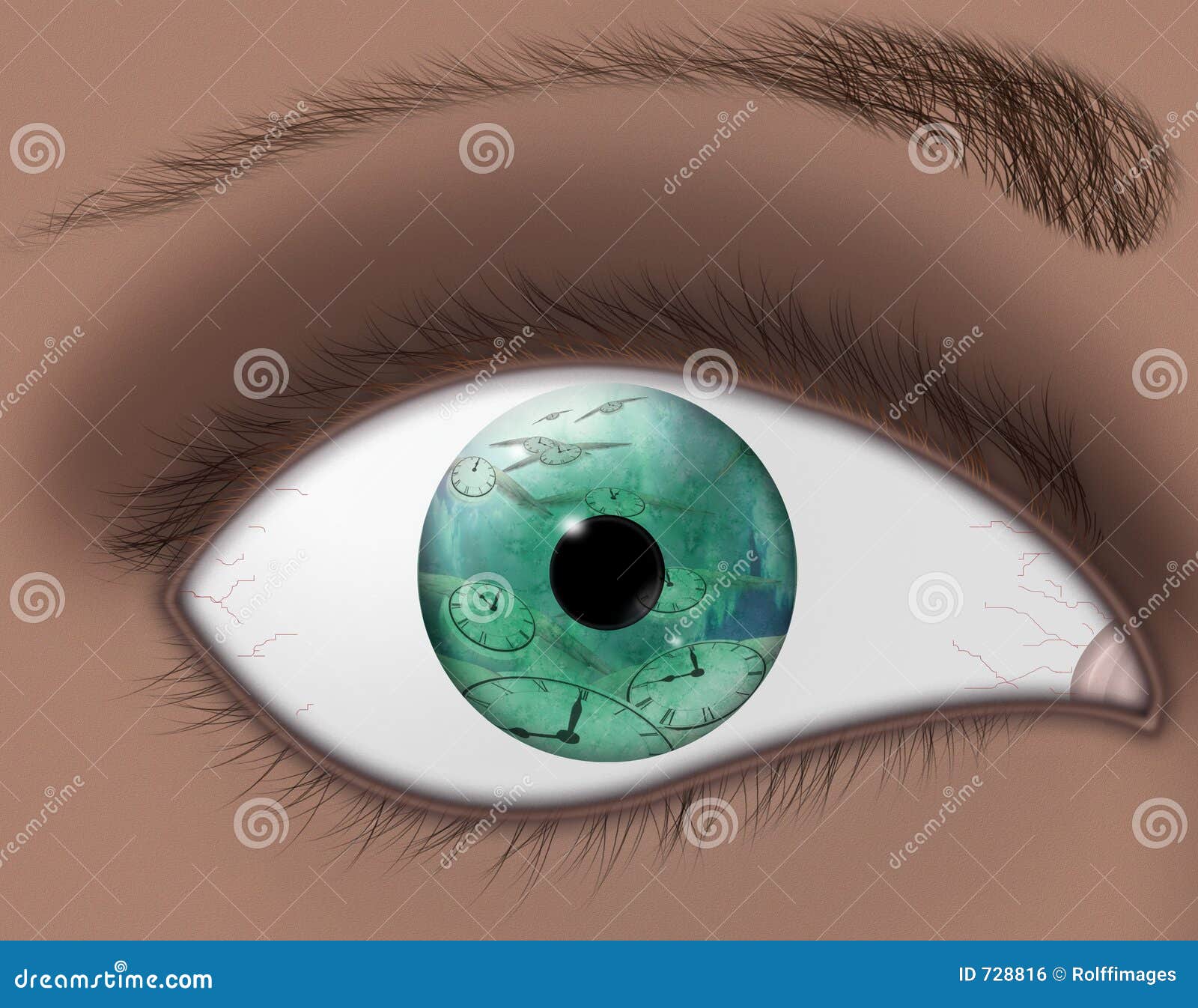 Watching Time Fly stock illustration. Illustration of flew - 728816