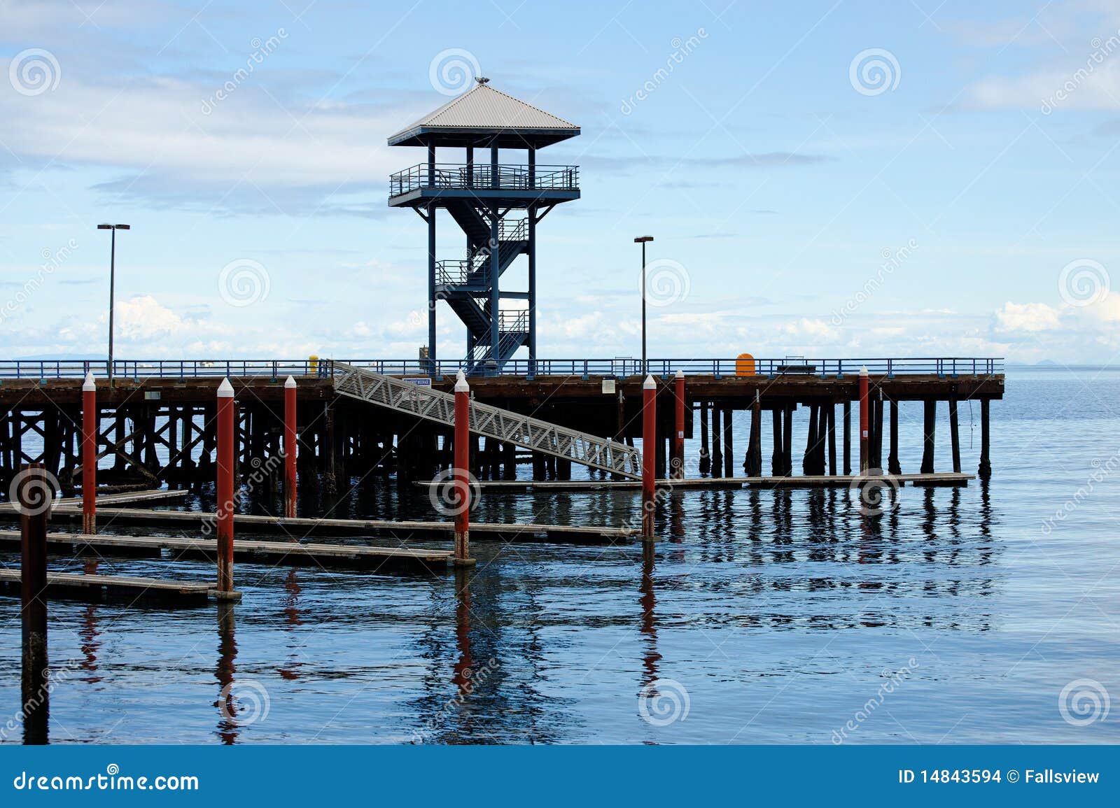 Watching tower and marina stock photo. Image of harbor - 14843594