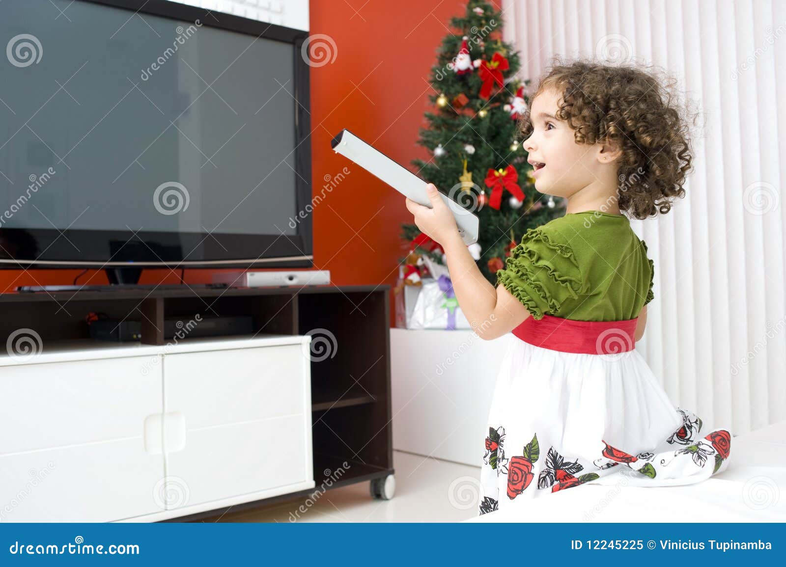 Watching TV stock image. Image of young, beautiful, inside - 12245225