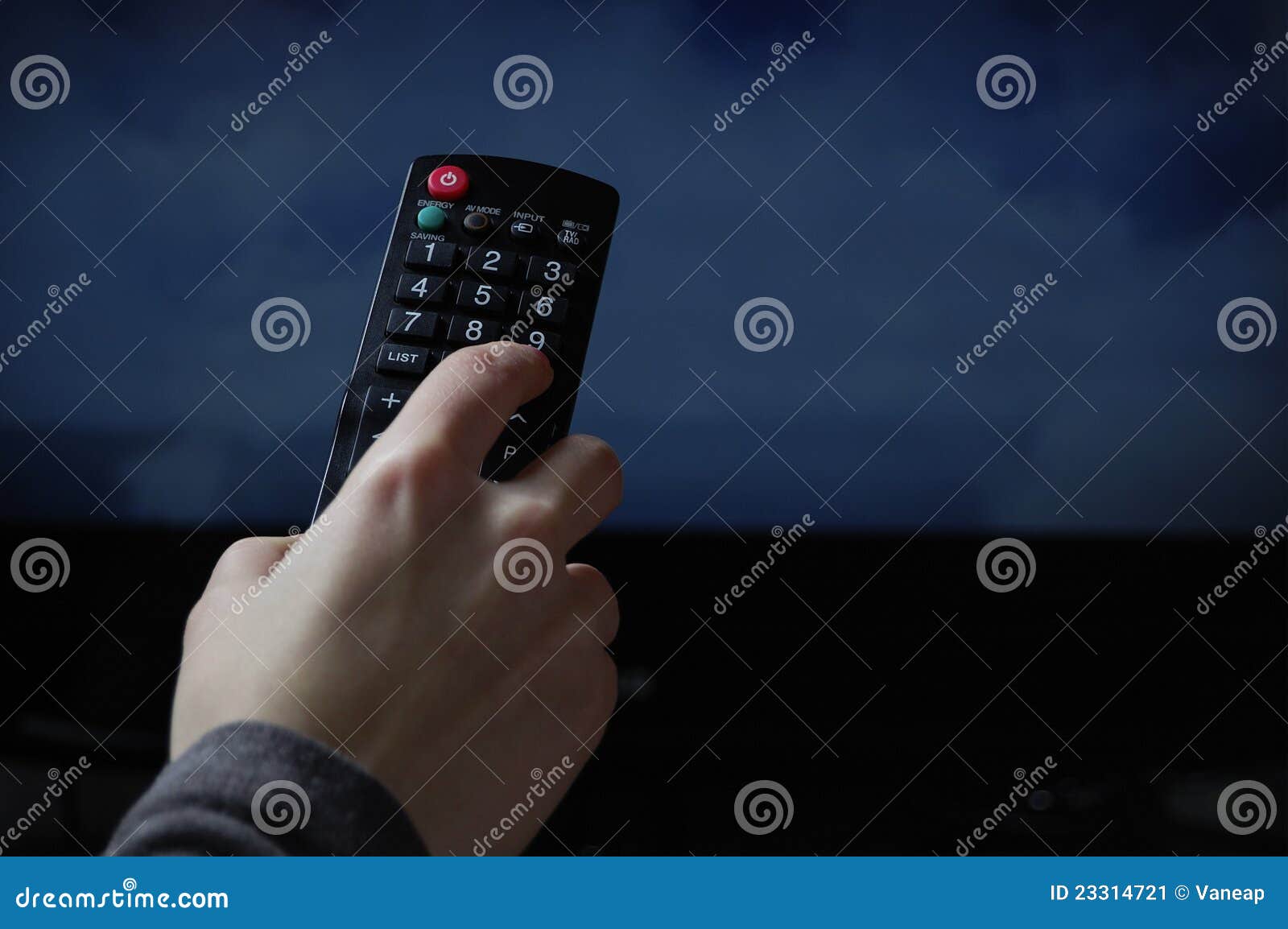 Watching TV with Remote Control Stock Image - Image of remote, inside ...