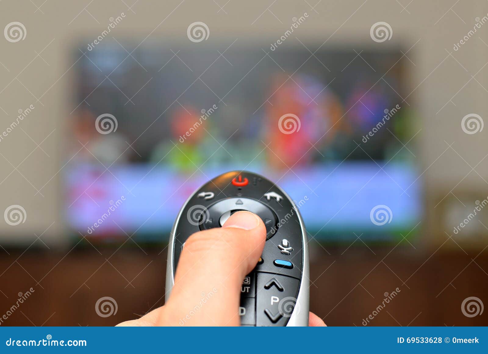Watching TV and Using Remote Controller Stock Photo - Image of control ...