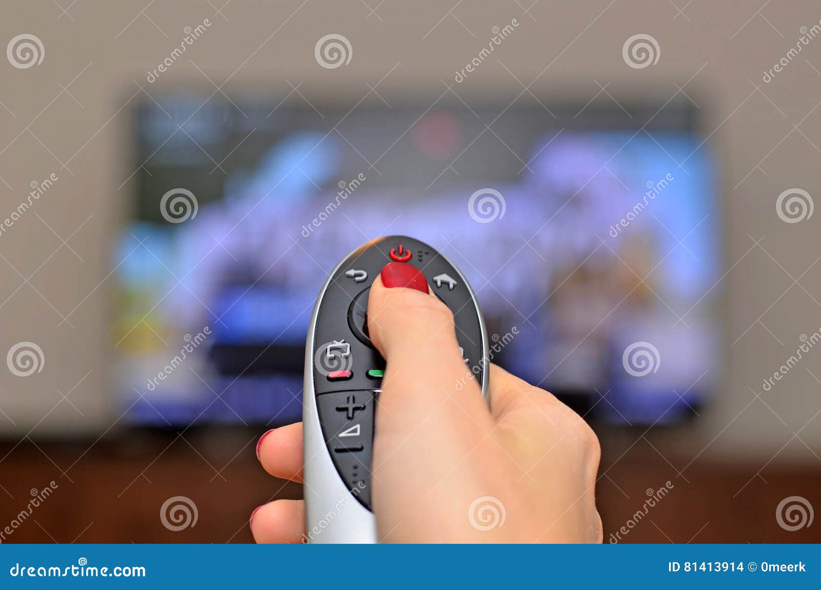Watching TV and Using Remote Controller Stock Photo - Image of black ...