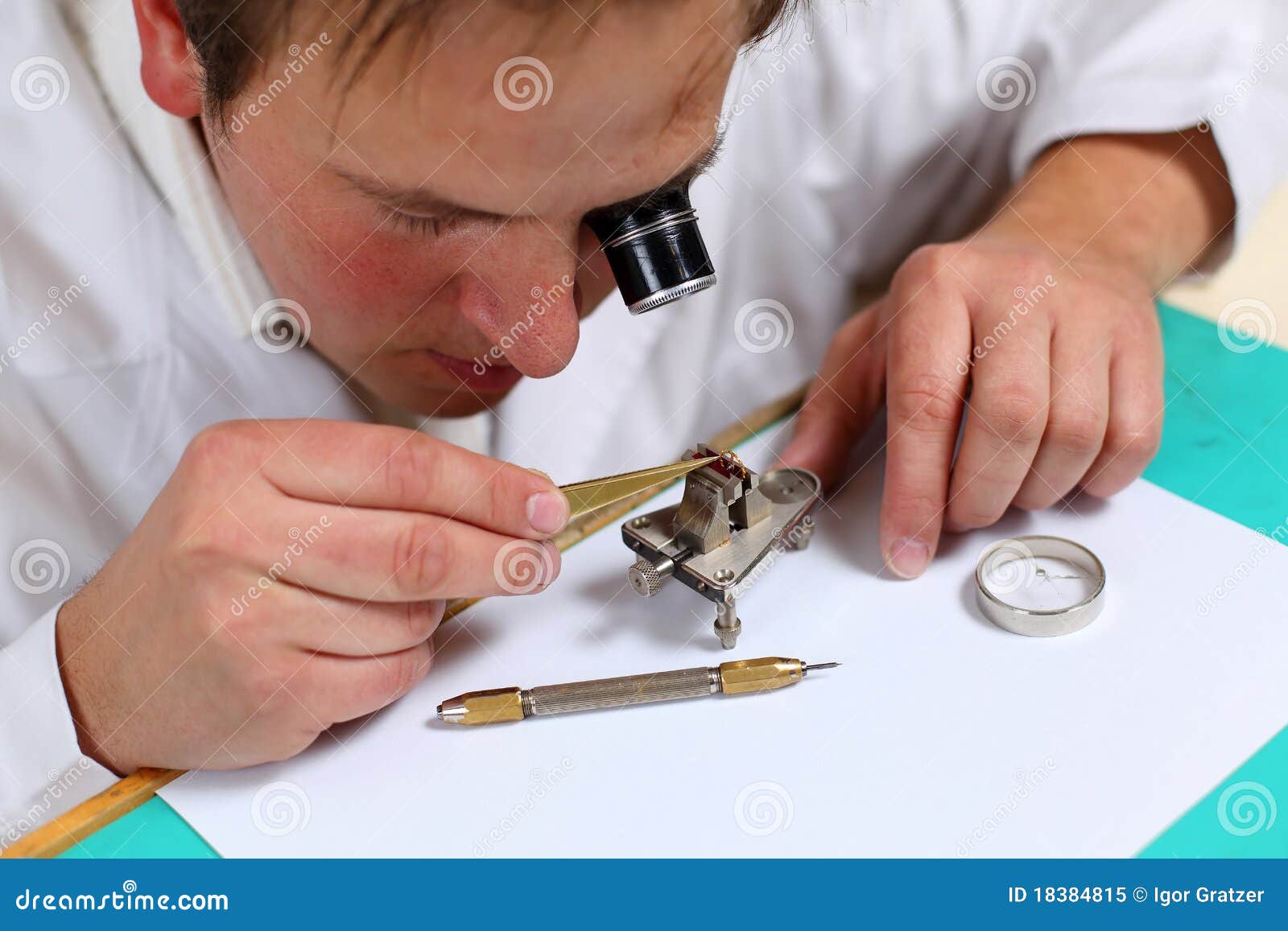 Watchmaker stock image. Image of jewel, object, profession - 18384815