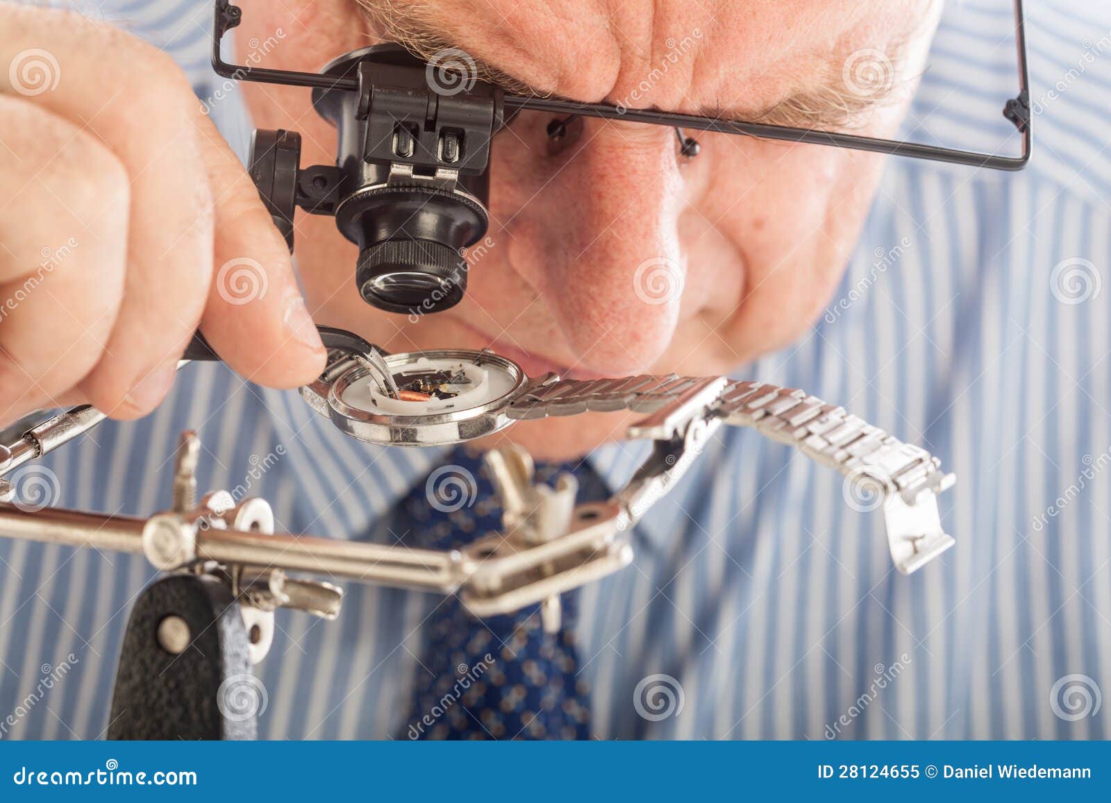 Watchmaker stock image. Image of repairman, male, watch - 28124655