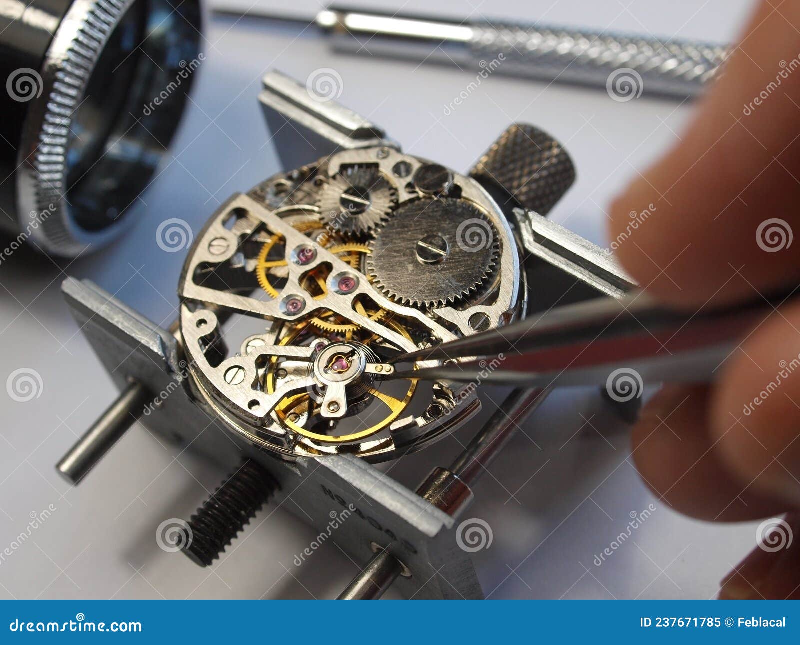 Mechanical watch stock image. Image of repair, minute - 237671785