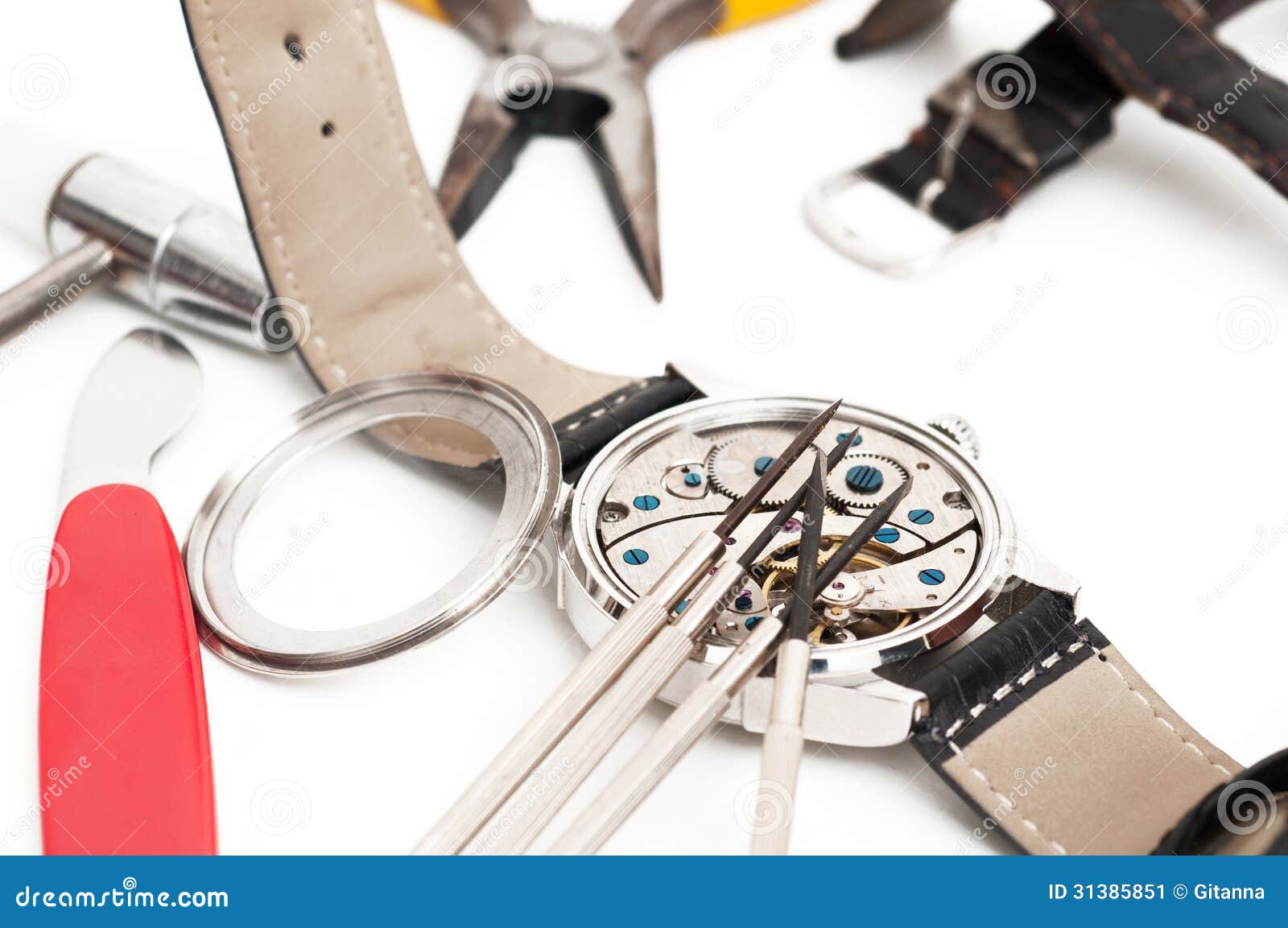 Watchmaker Tools stock image. Image of isolated, precision - 31385851