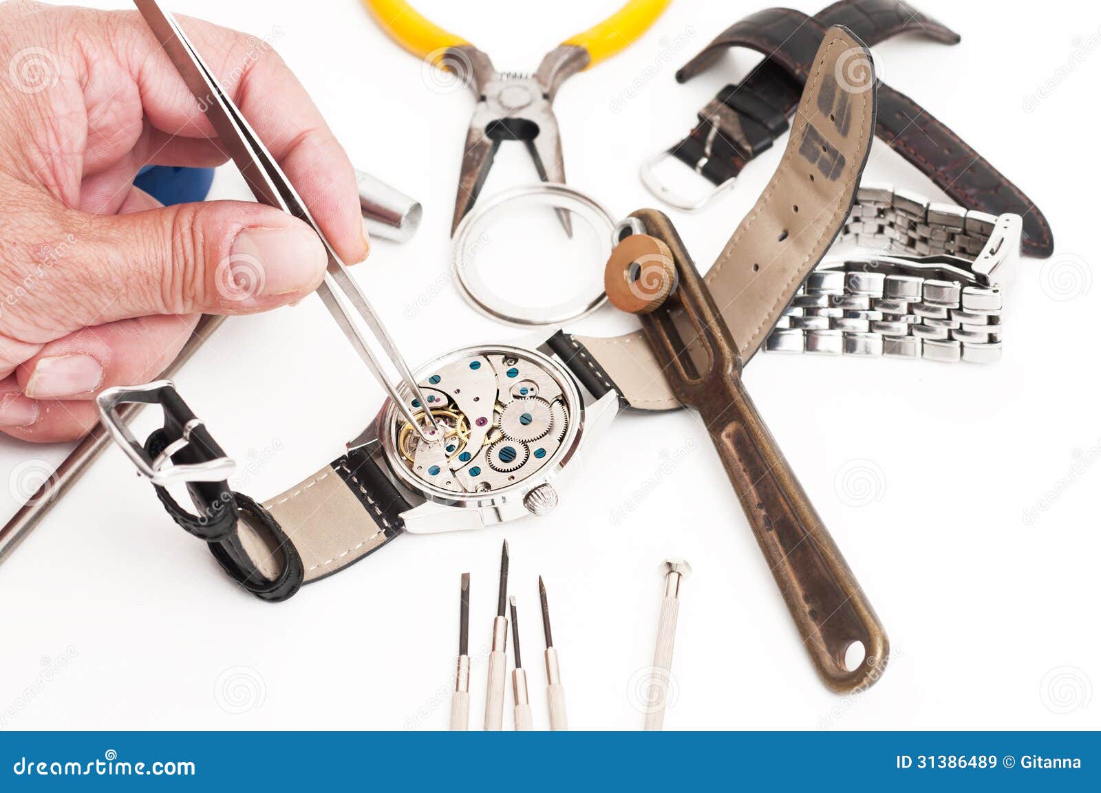 Watchmaker Tools stock image. Image of detail, store - 31386489