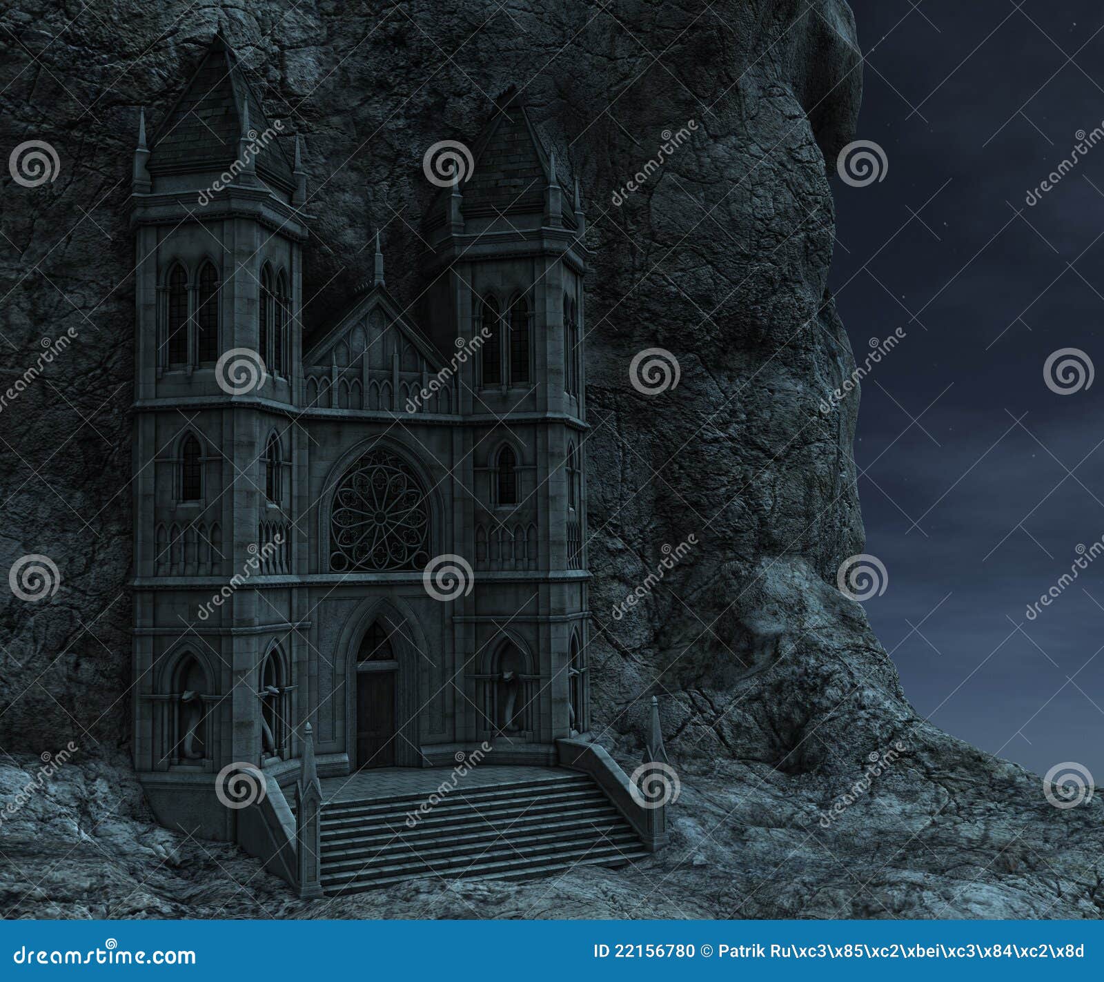 Fortress Watchtower Logo 3d Effect Line Art From Metallic Gradient ...