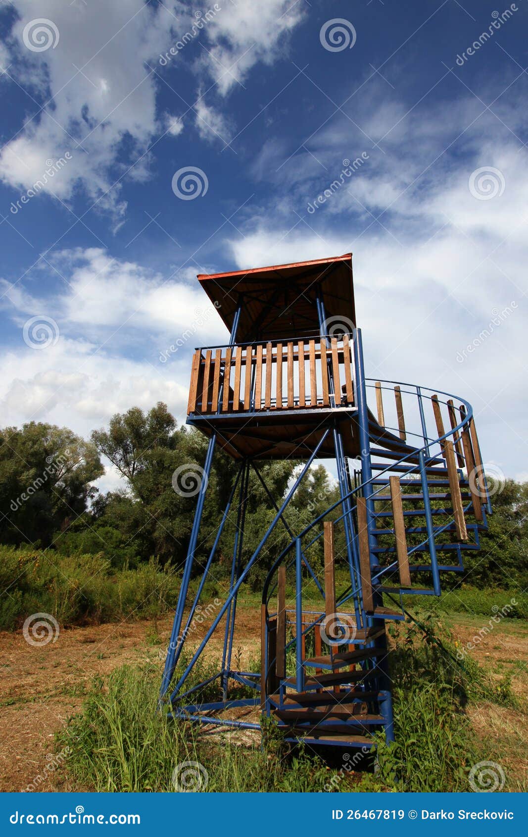 Watchtower stock image. Image of cloud, looking, blue - 26467819