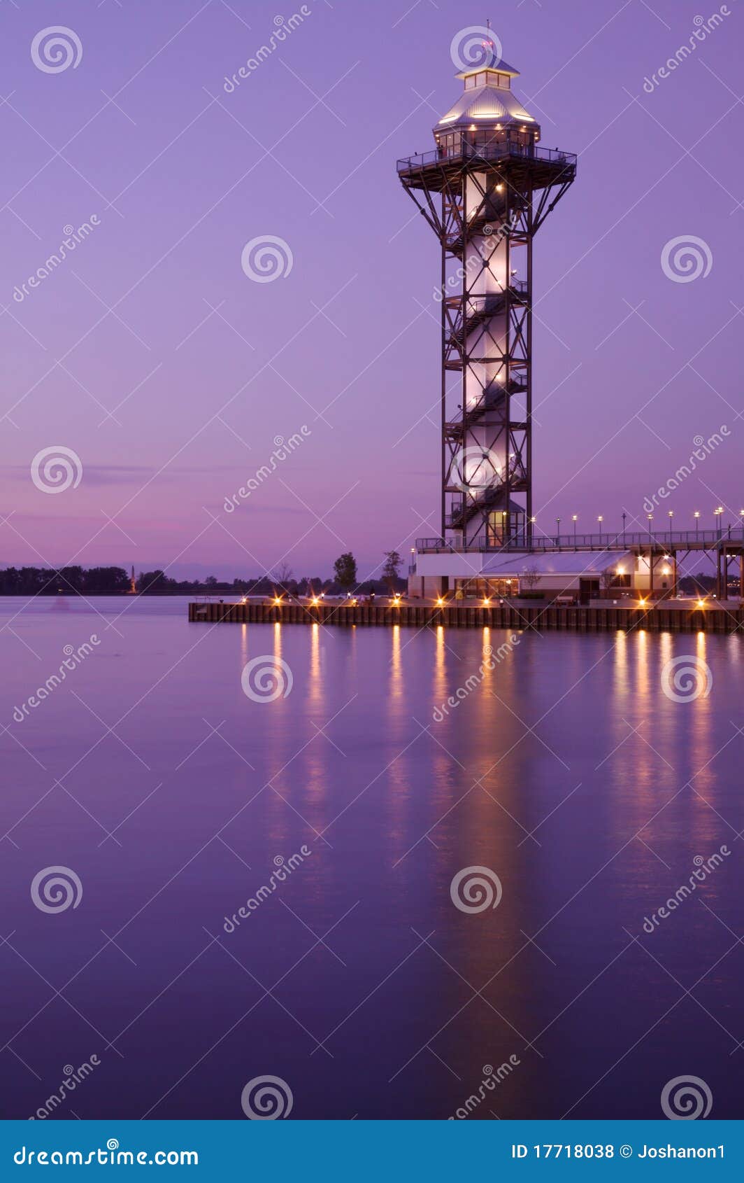 Watchtower on a Bay at Sunset Stock Photo - Image of clear ...