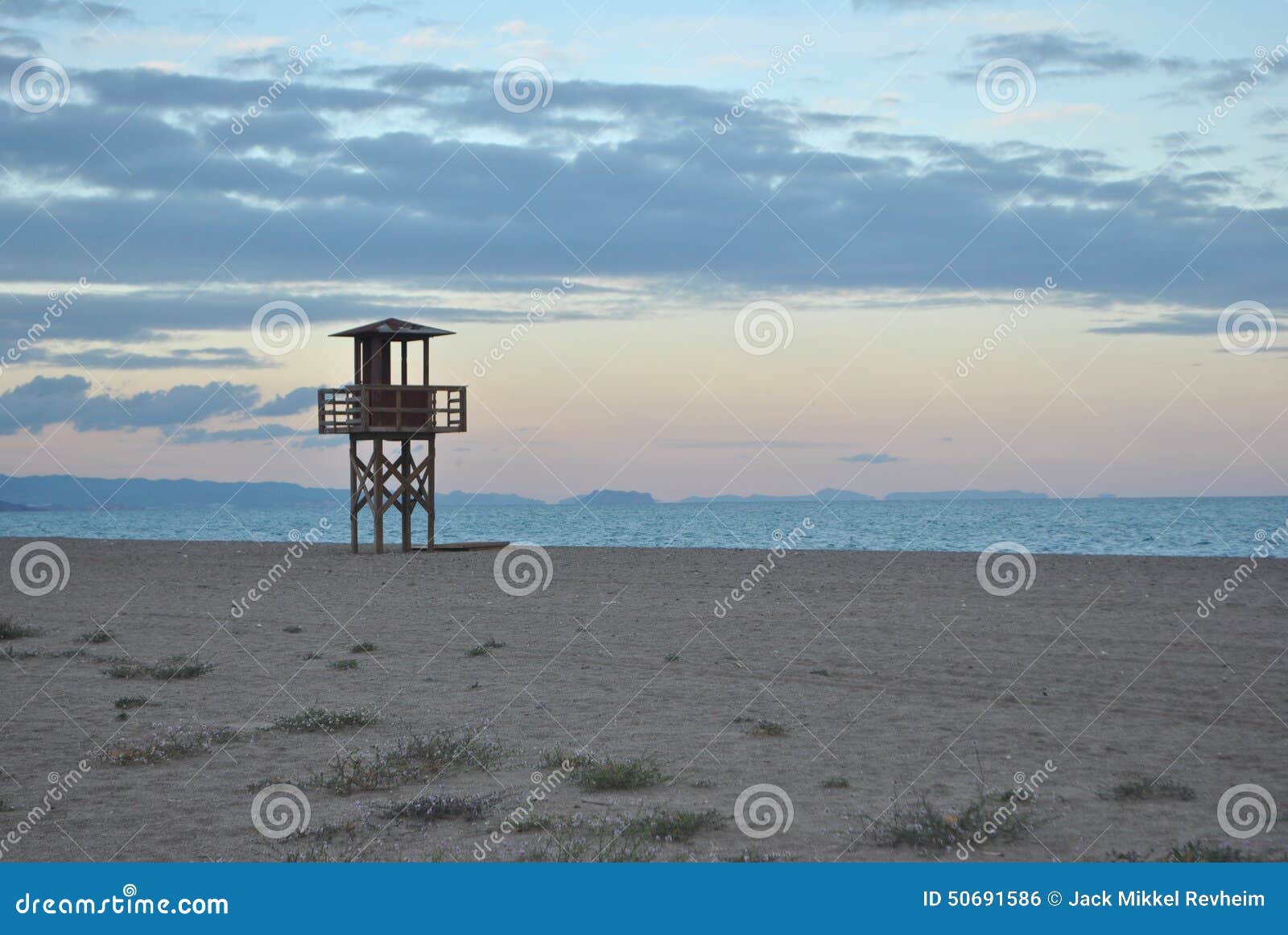 Watchtower on beach stock photo. Image of horizon, watchtower - 50691586