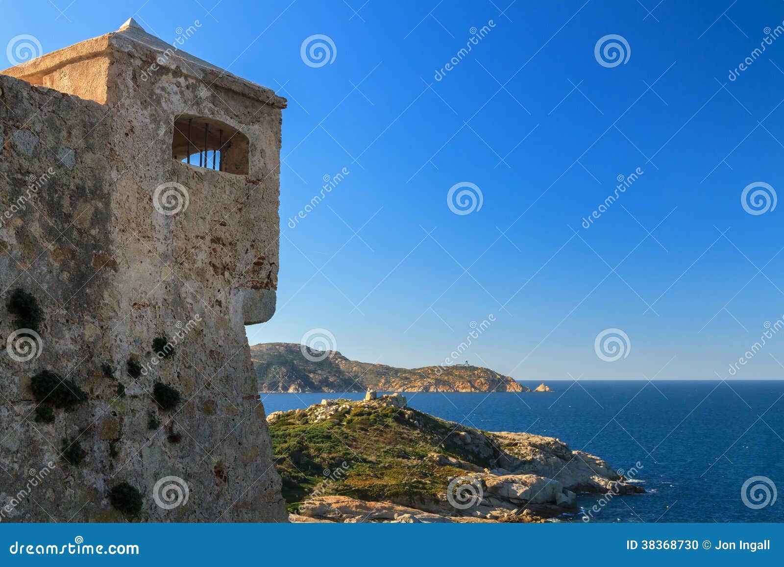 Watchtower in the Citadel at Calvi, Corsica Stock Photo - Image of ...