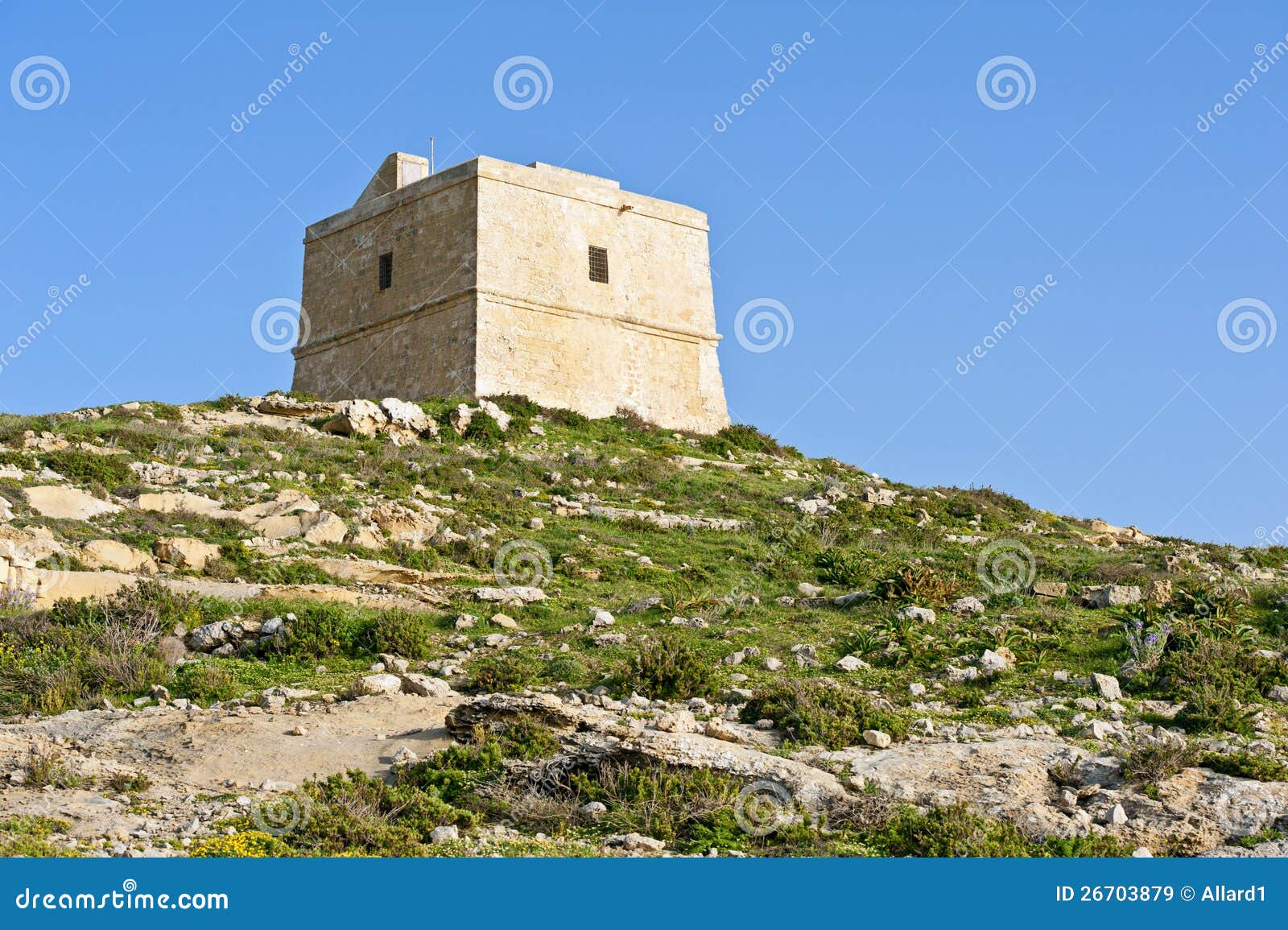 Watchtower on Gozo, Malta stock image. Image of tower - 26703879