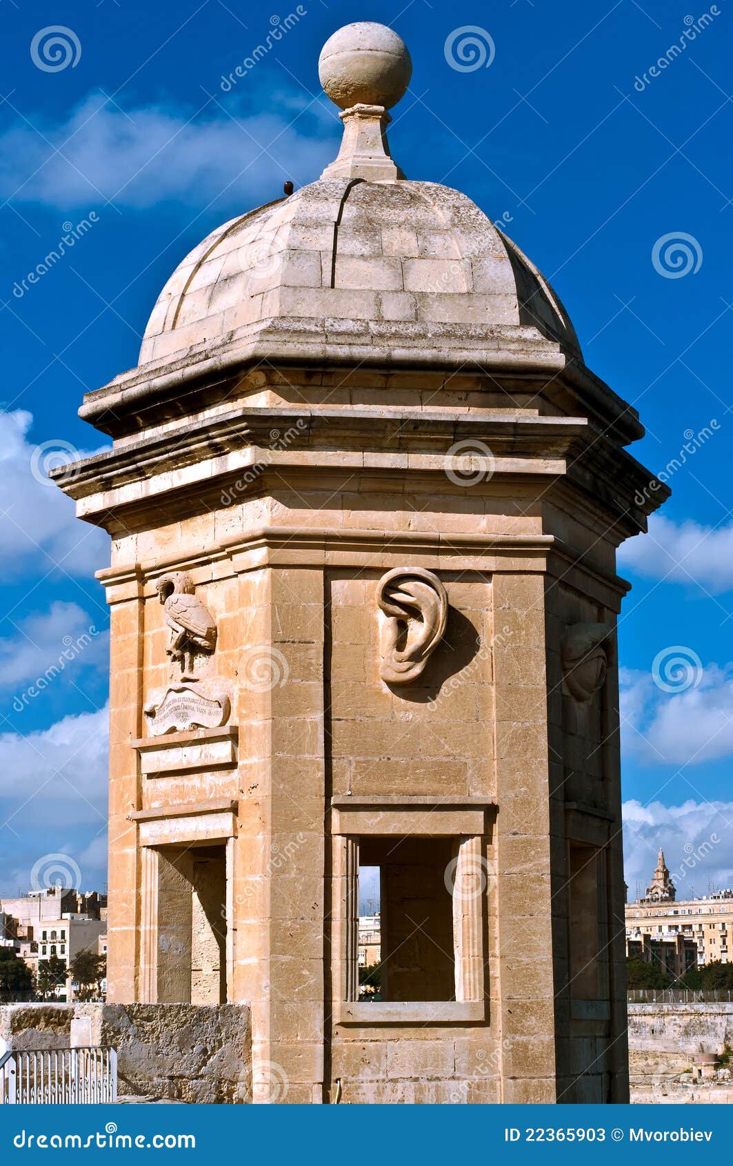 Watchtower Malta stock image. Image of antique, summer - 22365903