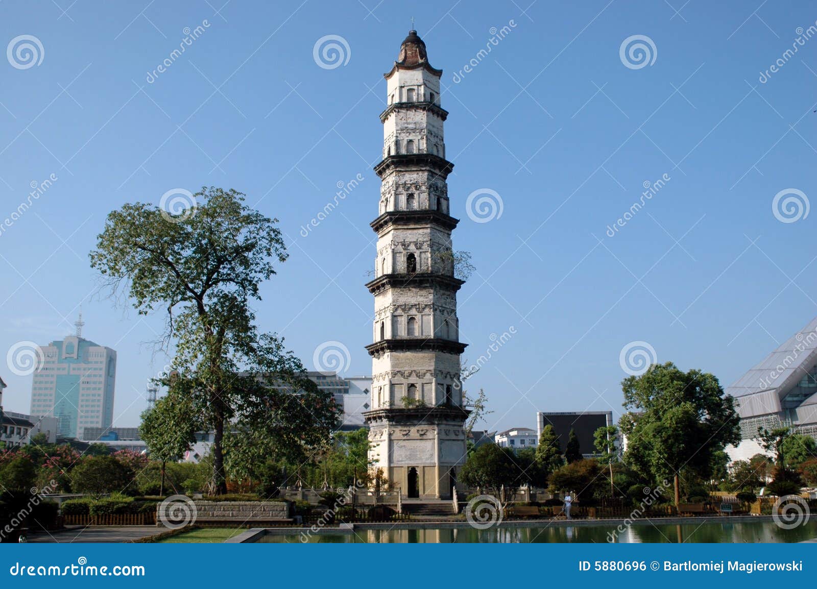 Watchtower in Old Chinese Town Stock Photo - Image of architecture ...