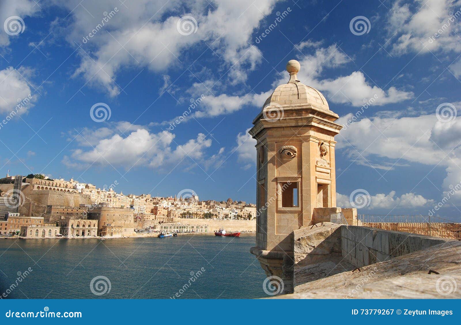 Watchtower in Senglea, Malta. Stock Image - Image of watcthower, summer ...