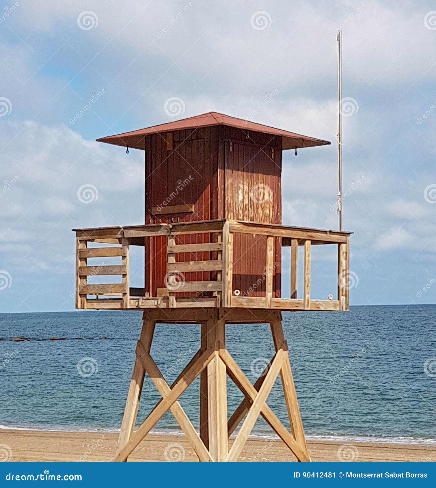 Watchtower stock image. Image of wood, beach, ocean, watchtower - 90412481