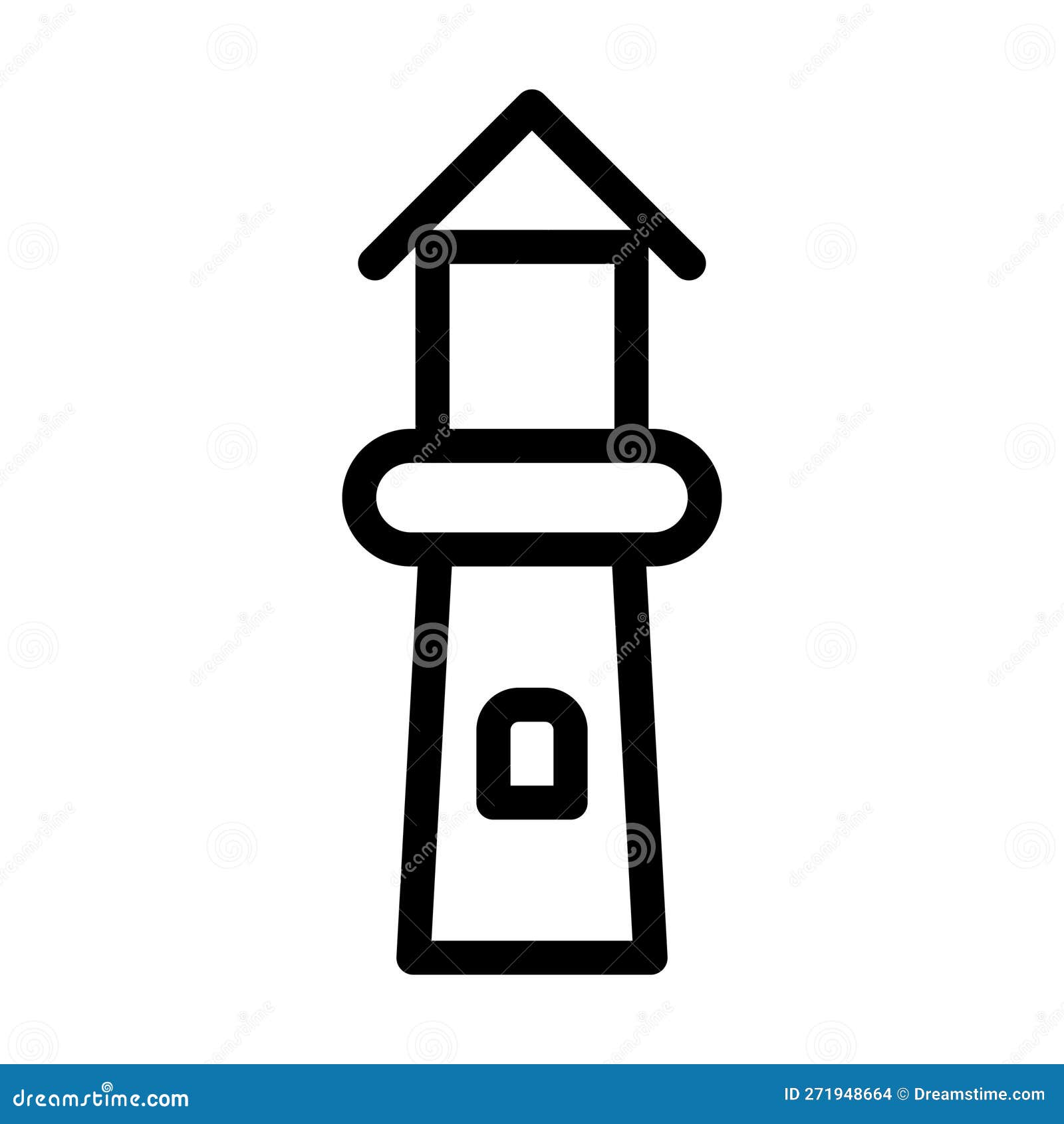 Watchtower Icon. Guard Tower Sign. Observation Tower For The Protection ...