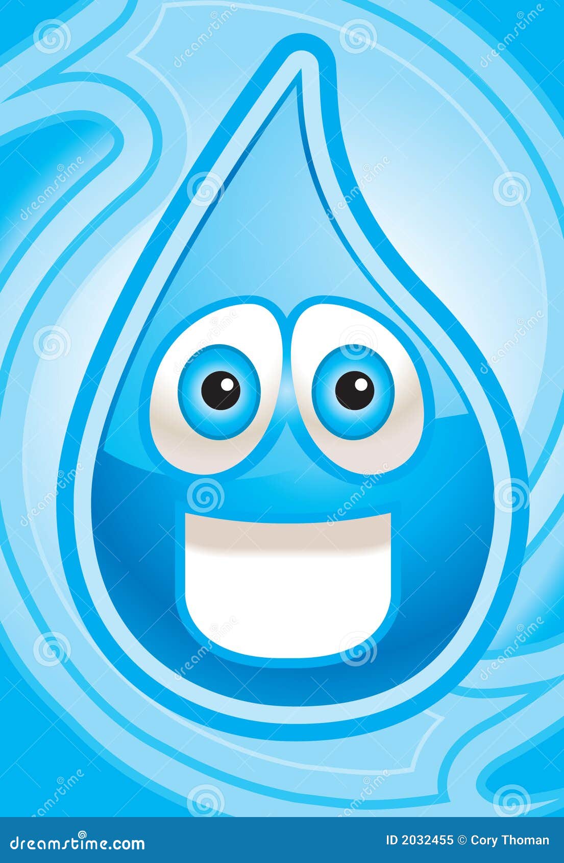Water stock vector. Illustration of smiling, cartoon, rain - 2032455