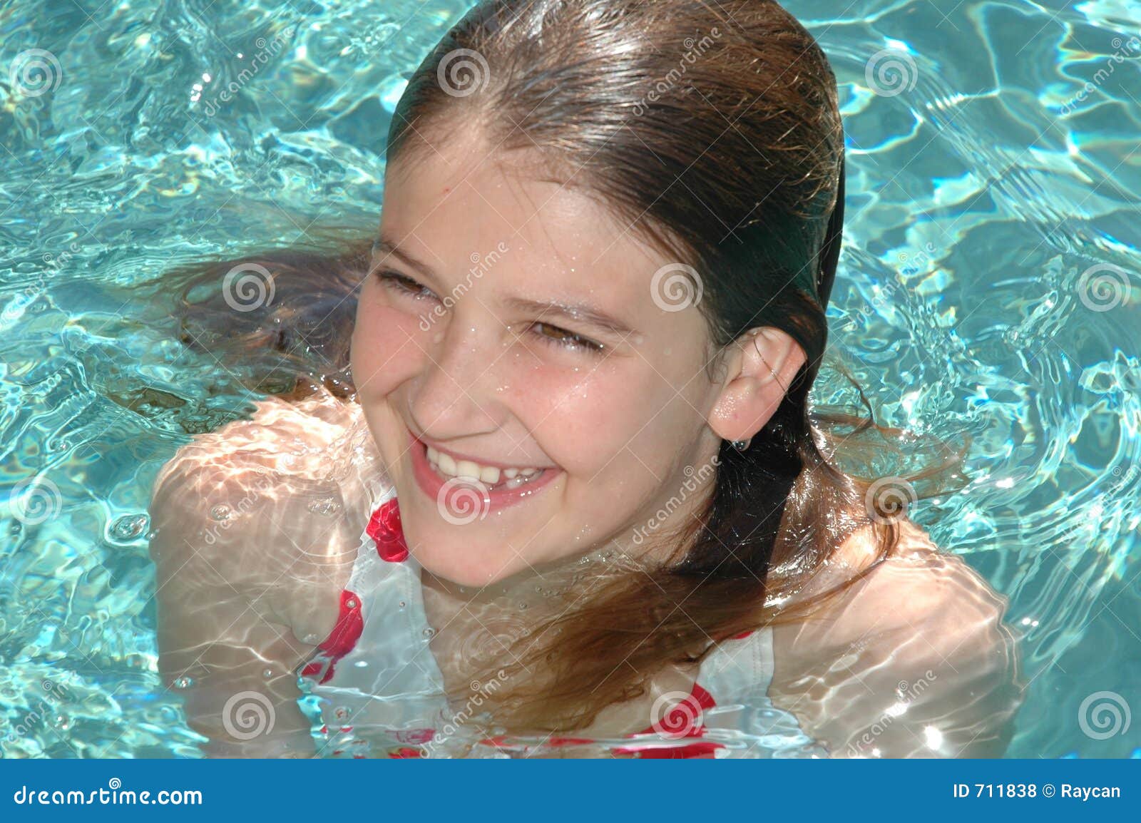 In the water stock photo. Image of little, aqua, girl, preserver - 711838